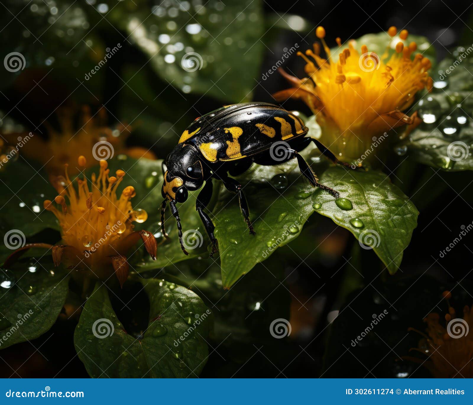 Yellow Beetle Top View Isolated On A White Background Vector ...