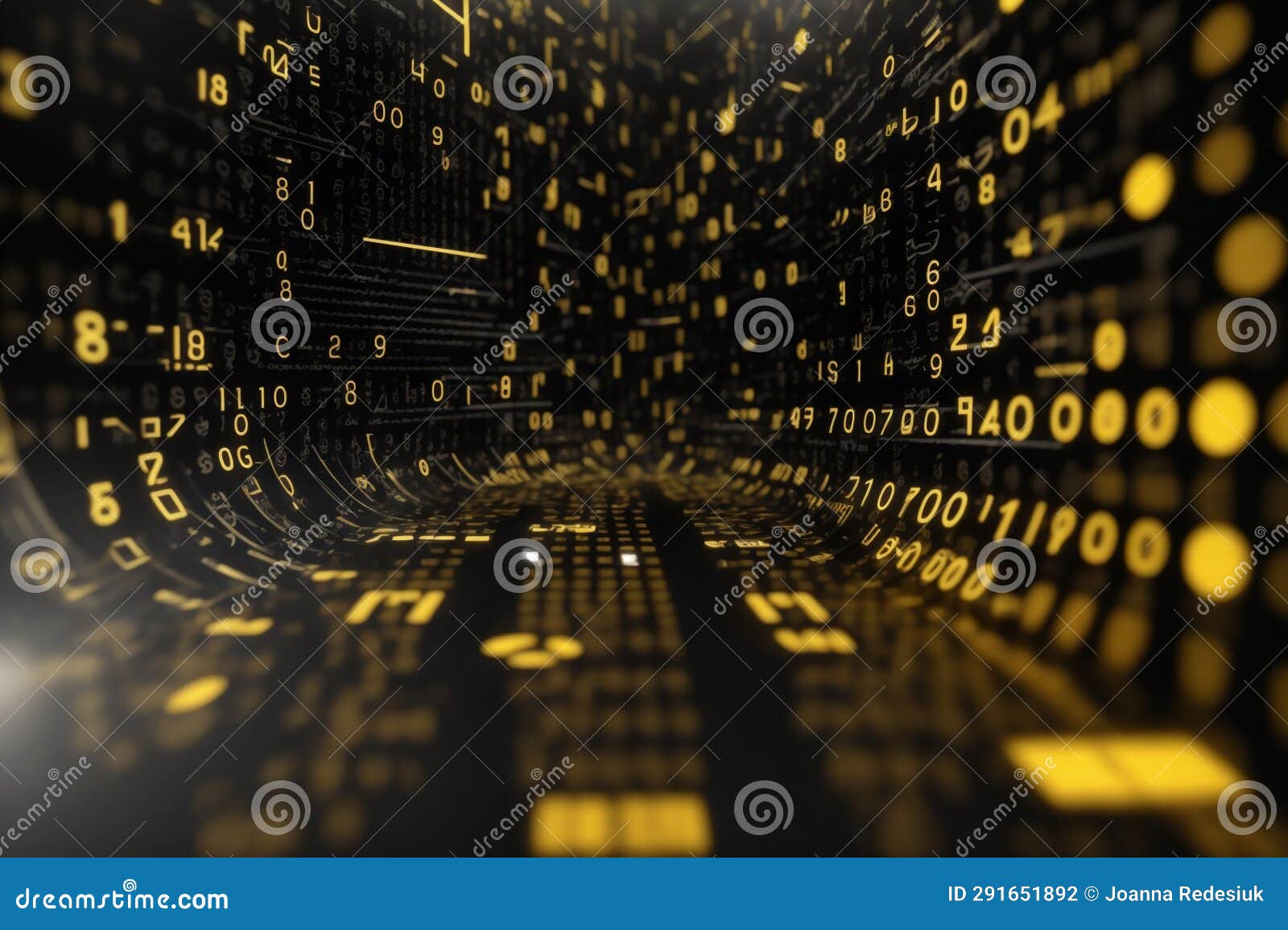 Black and Yellow Binary Background Computer Background with with ...