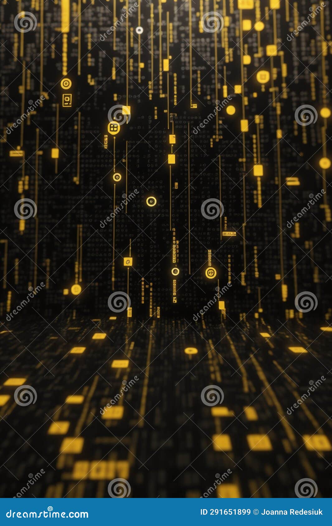 Black and Yellow Binary Background Computer Background with with ...
