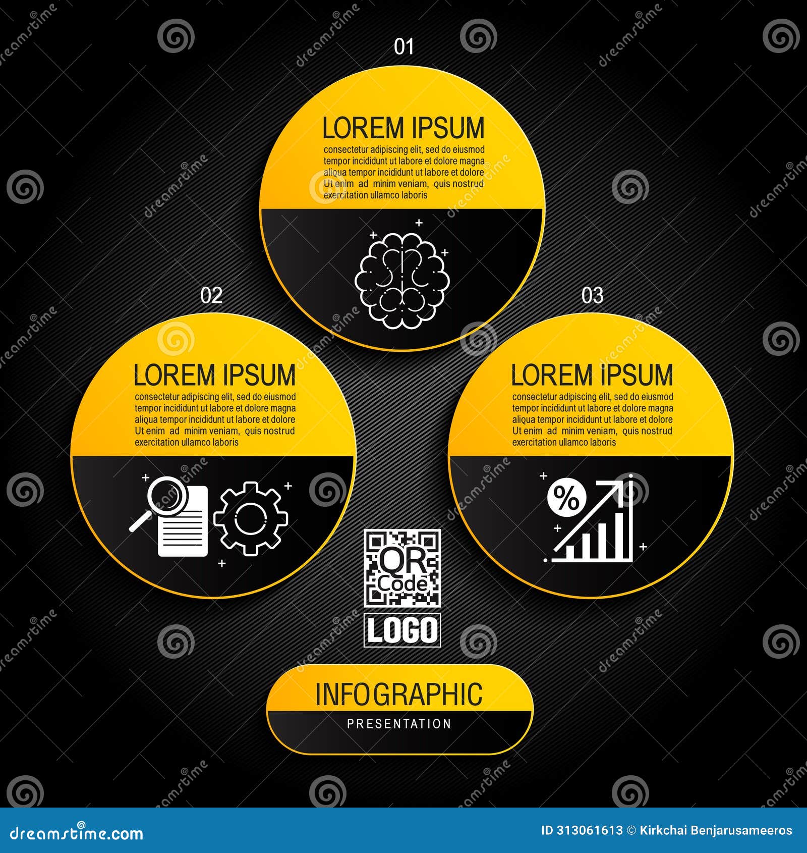 Black and Yellow Bussiness Infographic Presentations 34 Stock Vector ...
