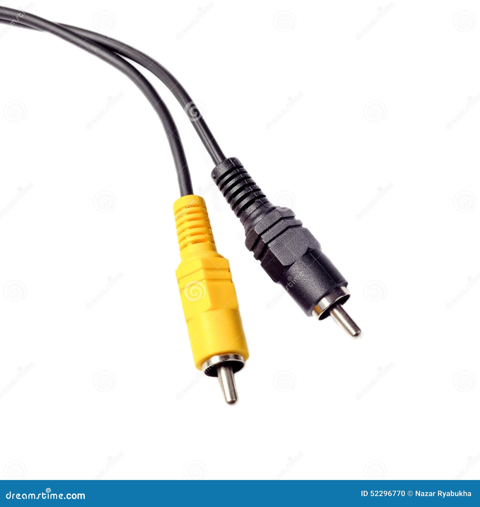 Black and Yellow Cable Length Video Stock Photo - Image of network ...