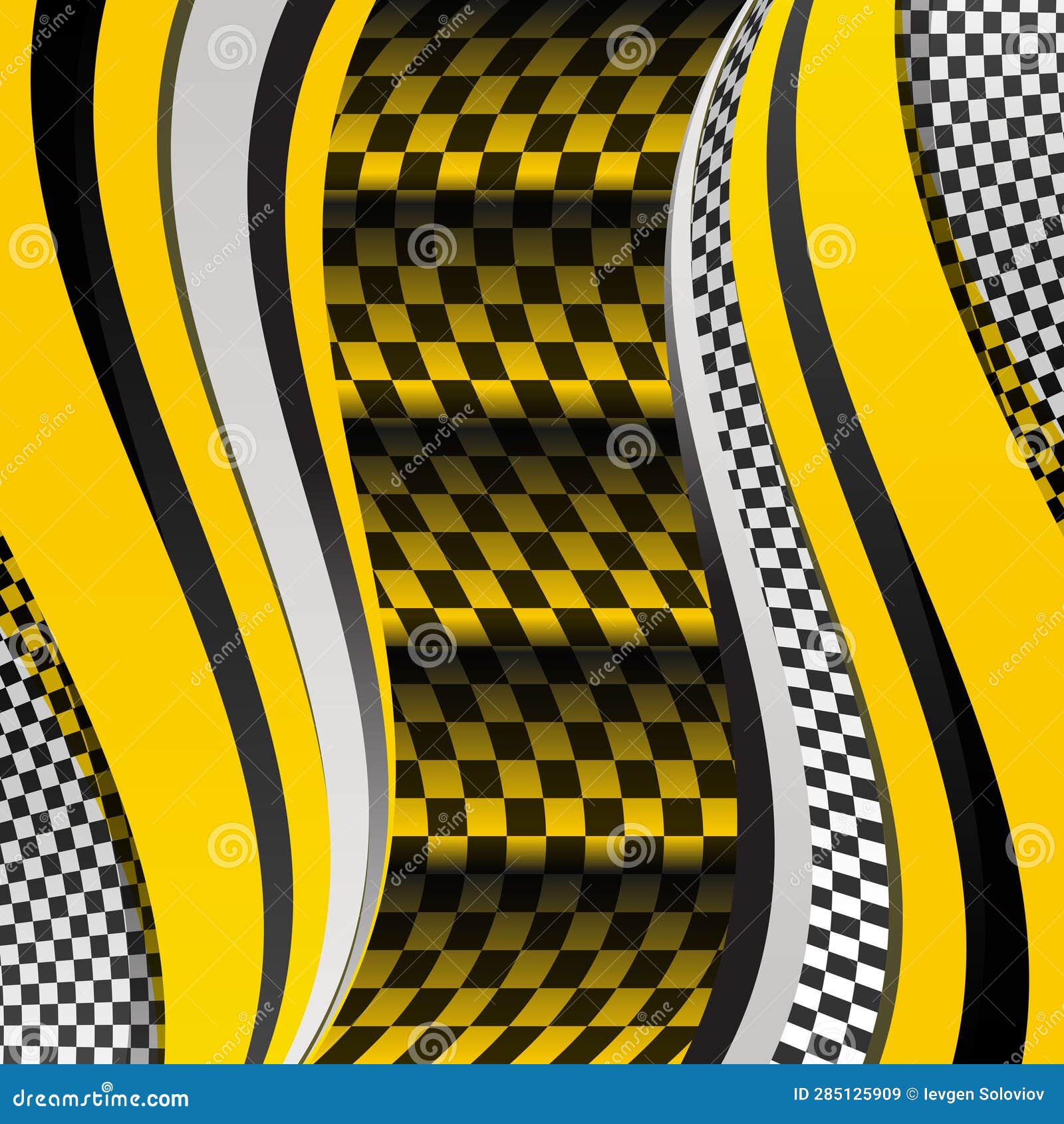 Black and Yellow Checkered Pattern Stock Vector - Illustration of shape ...