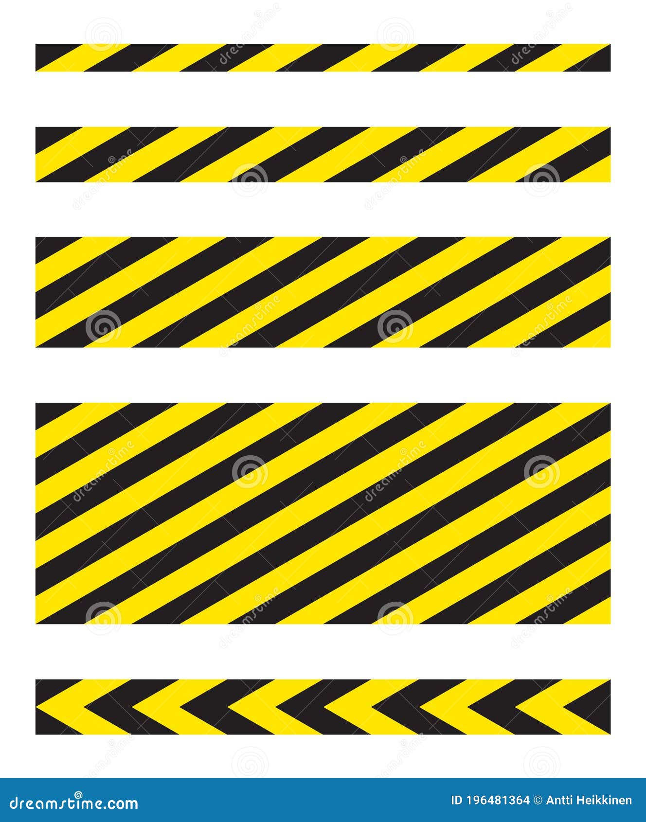 Black And Yellow Diagonal Stripe Vector Icon Collection Seamless