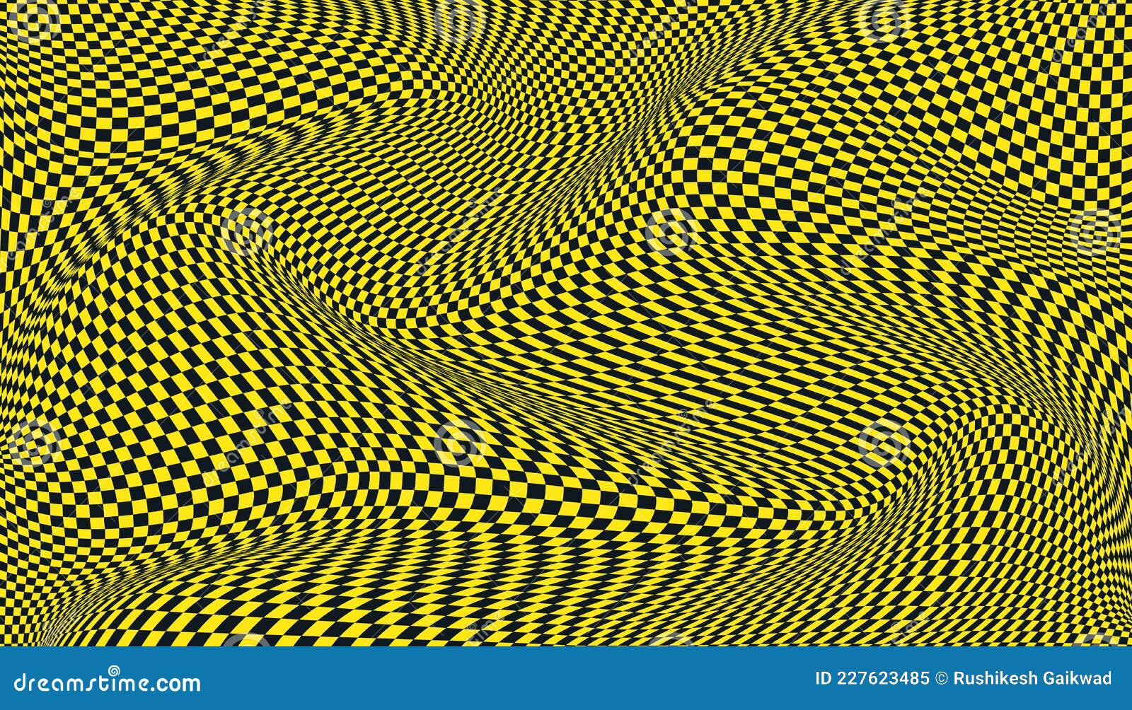 Black and Yellow Distorted Checkered Background Stock Vector ...