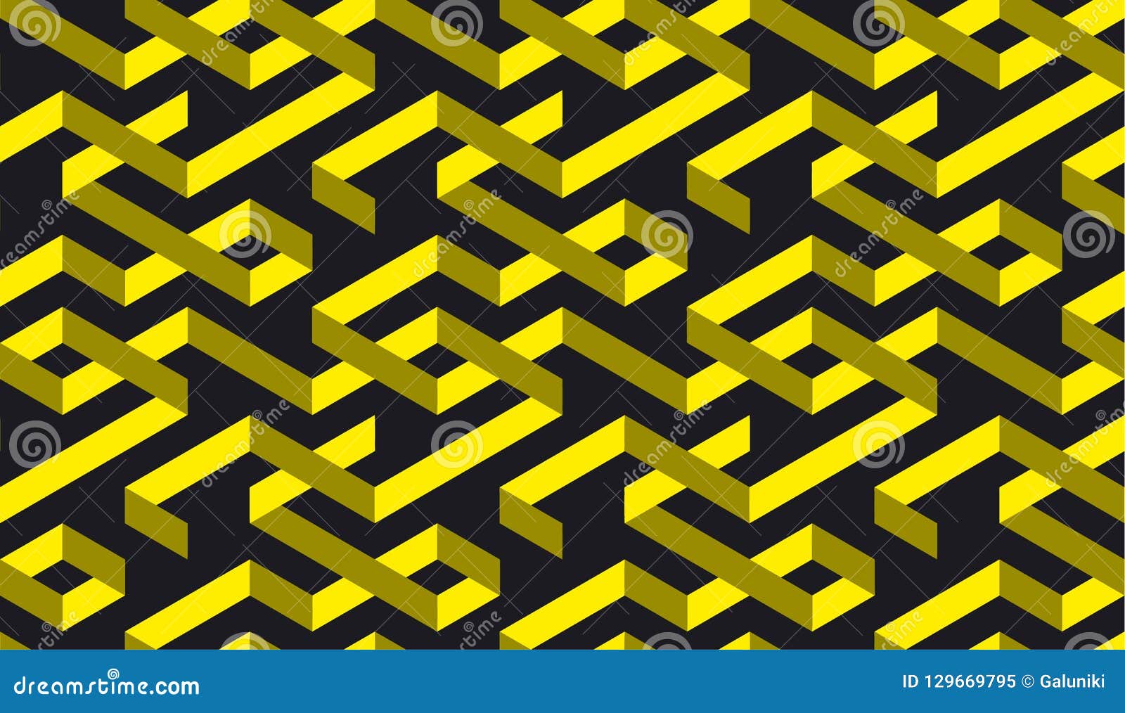 Black and Yellow Geometric Stripe Seamless Pattern. Stock Vector ...