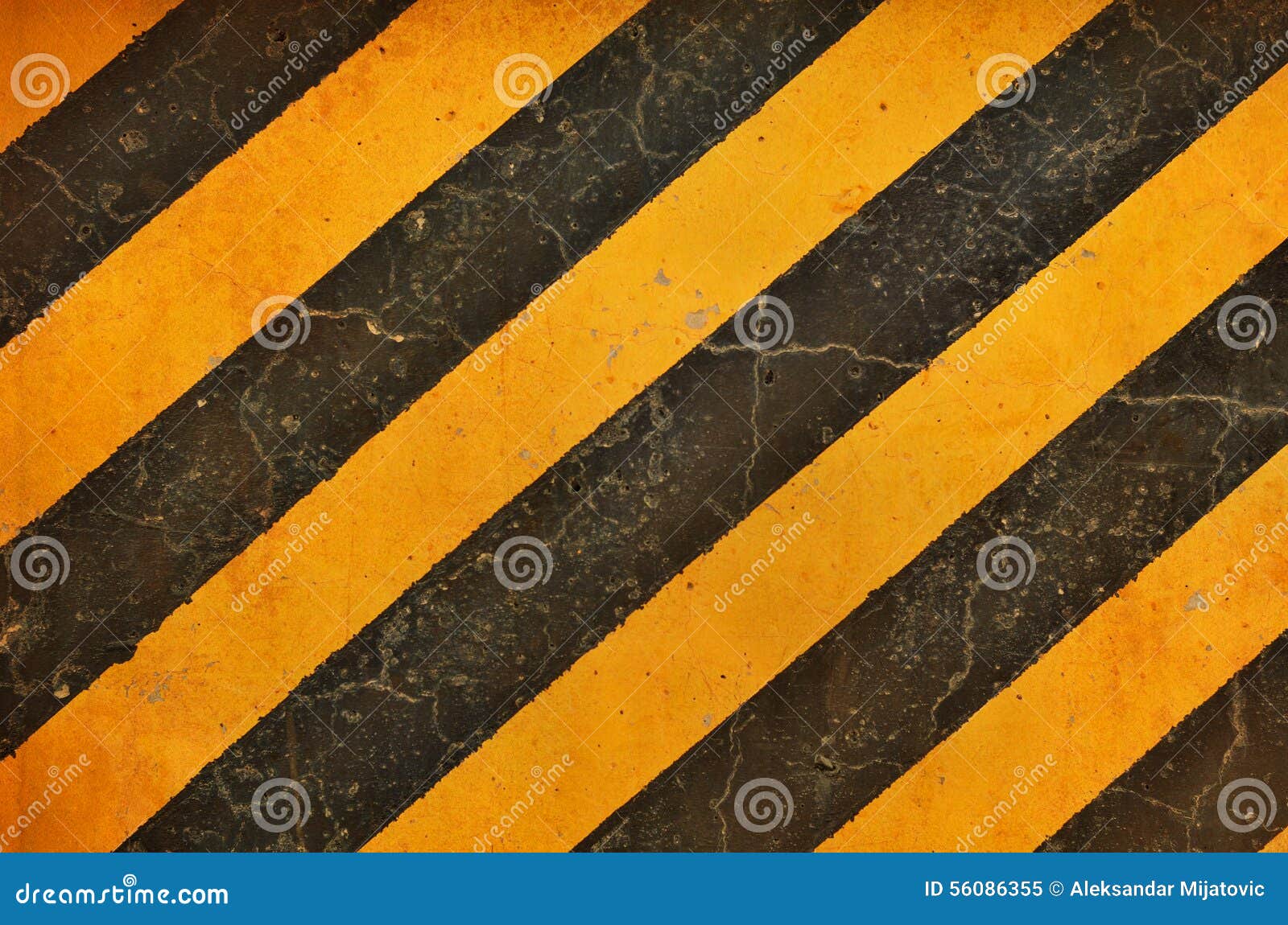 Black and Yellow Hazard Lines with Grunge Effects Stock Illustration ...