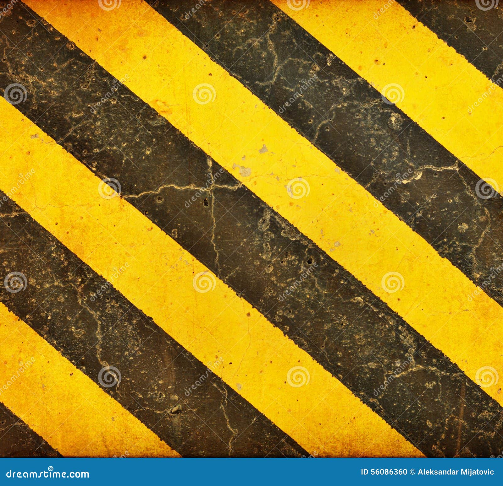Black and Yellow Hazard Lines with Grunge Effects Stock Illustration ...