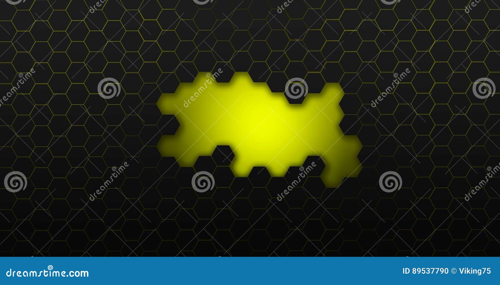 Black and Yellow Hexagons Modern Background Stock Illustration ...