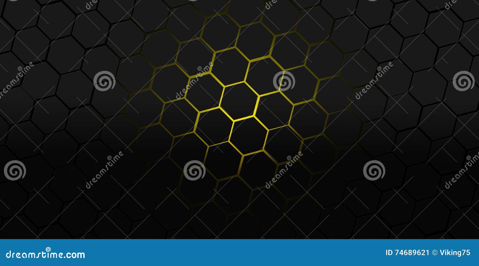 Black and Yellow Hexagons Modern Background Illustration Stock ...