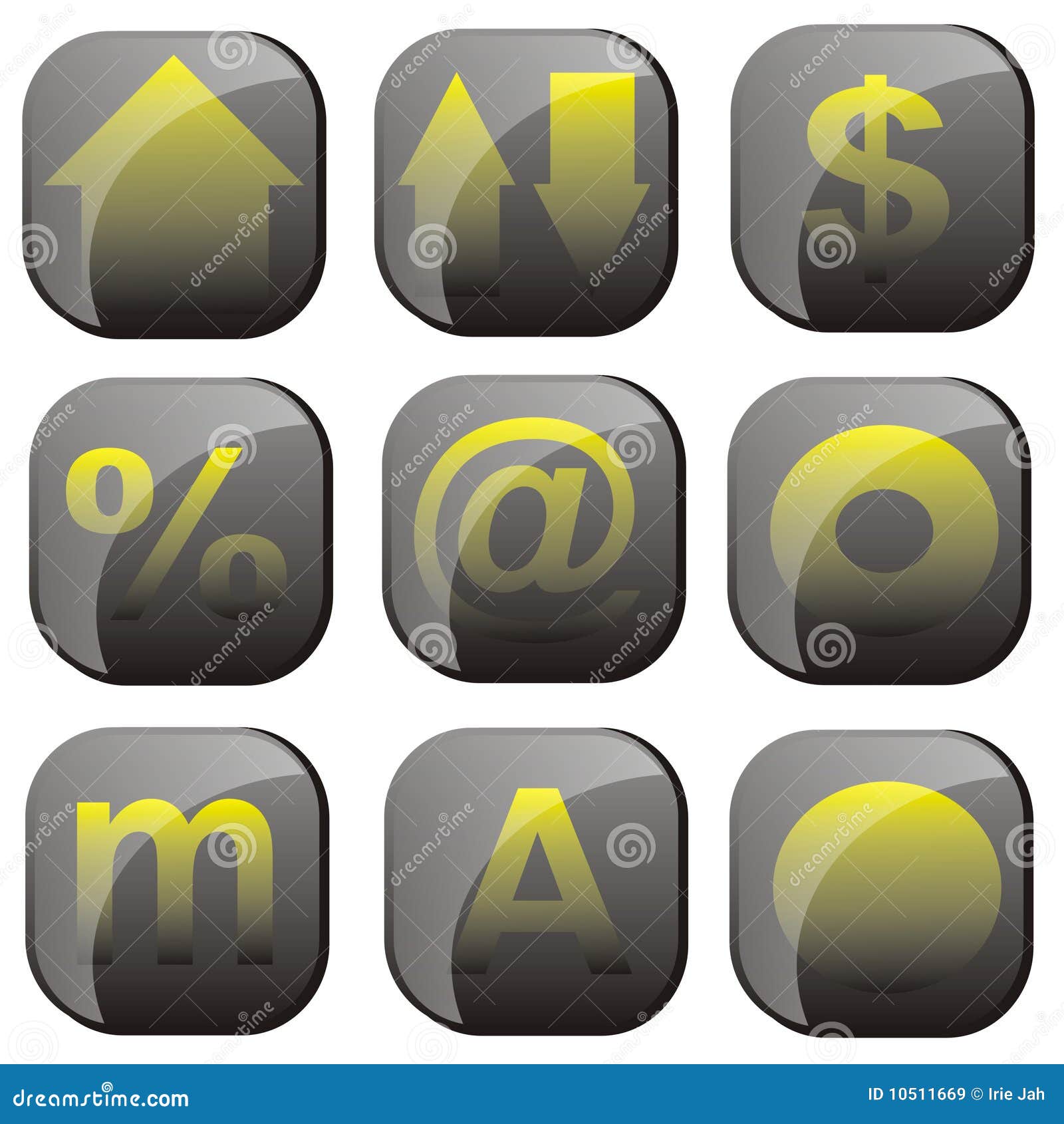 Black yellow icon set stock illustration. Illustration of commerce ...