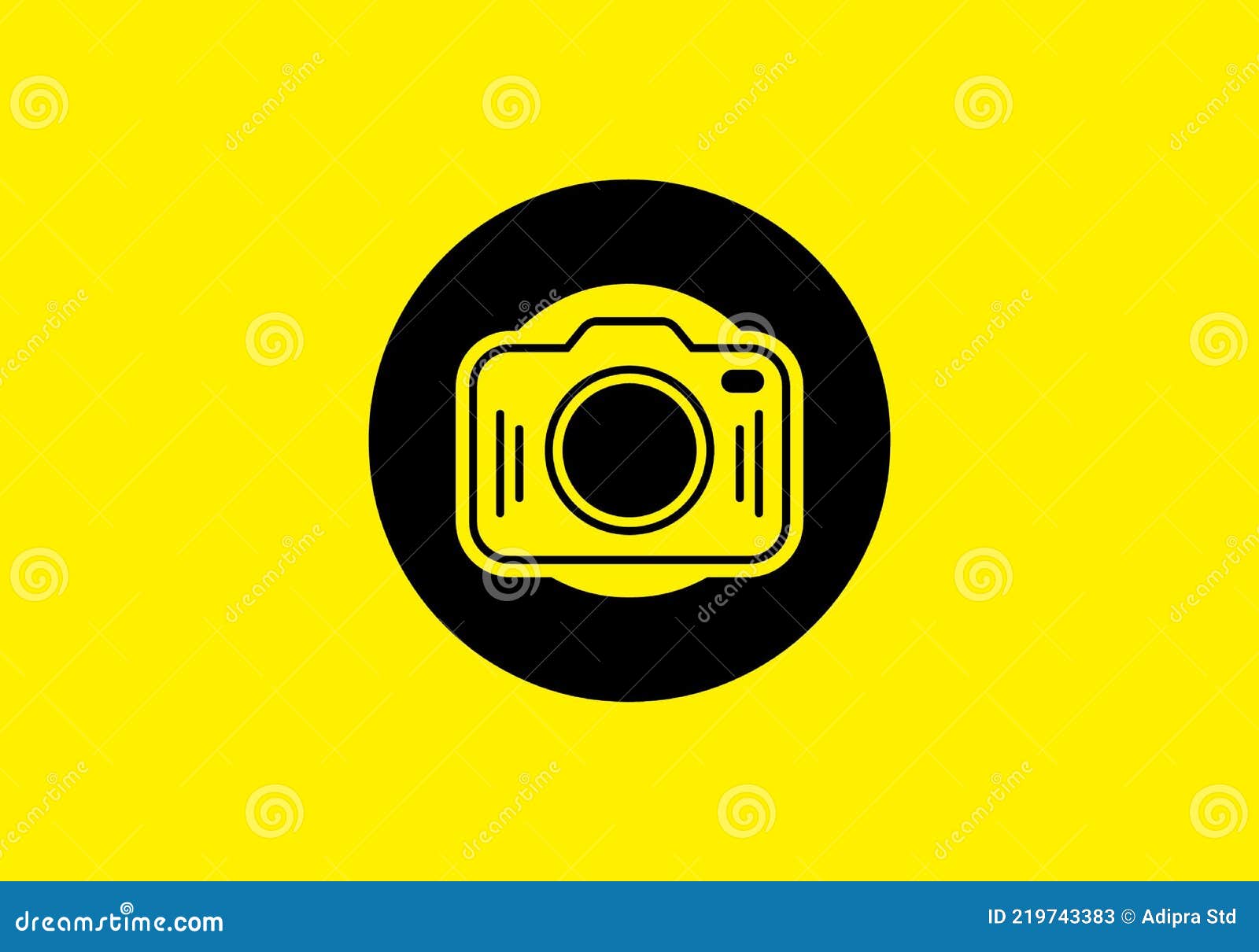 Black Yellow of Initial O Letter with Camera Stock Vector ...