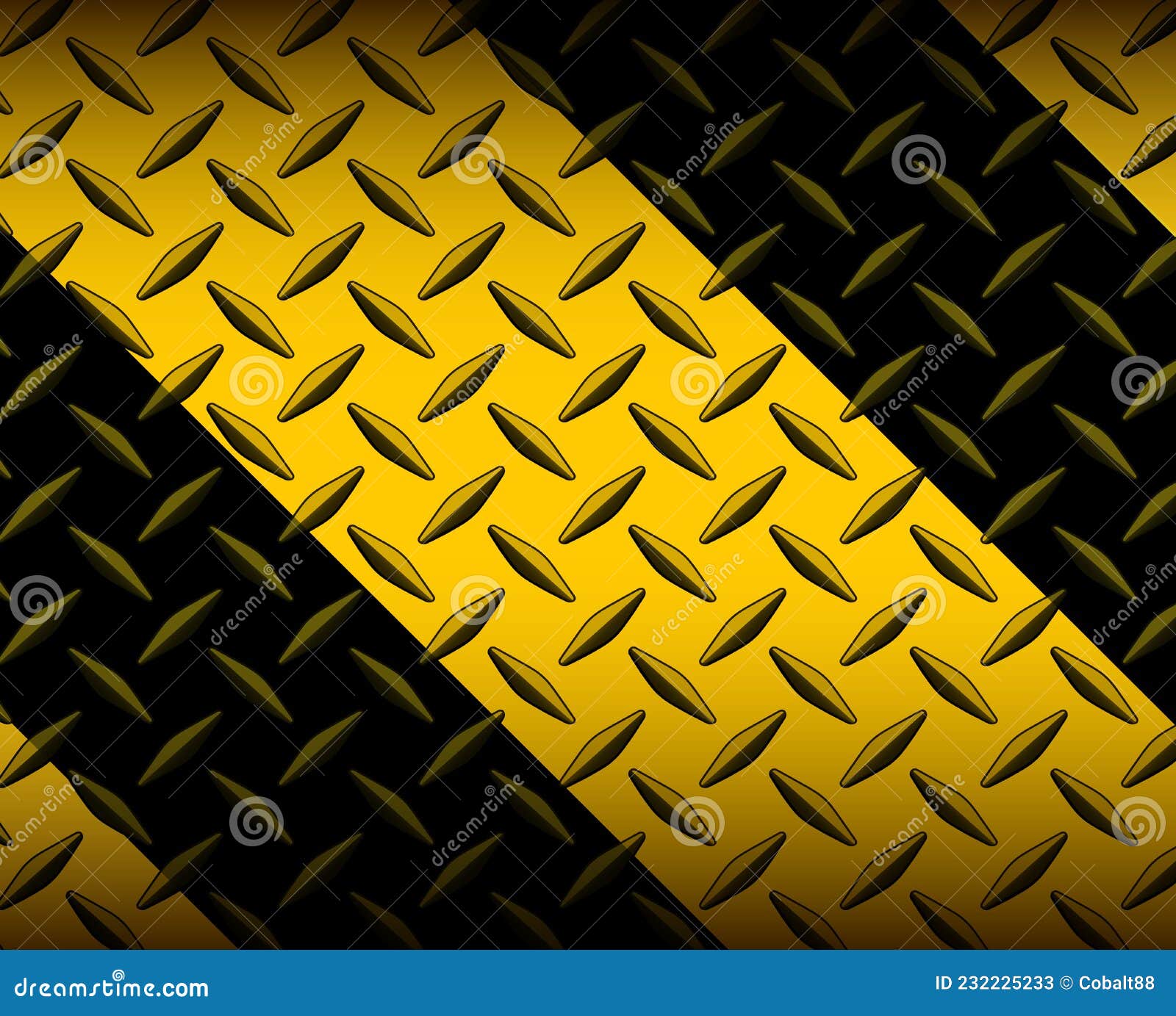 Black Yellow Iron Surface Background with Diamond Plate Texture Pattern ...