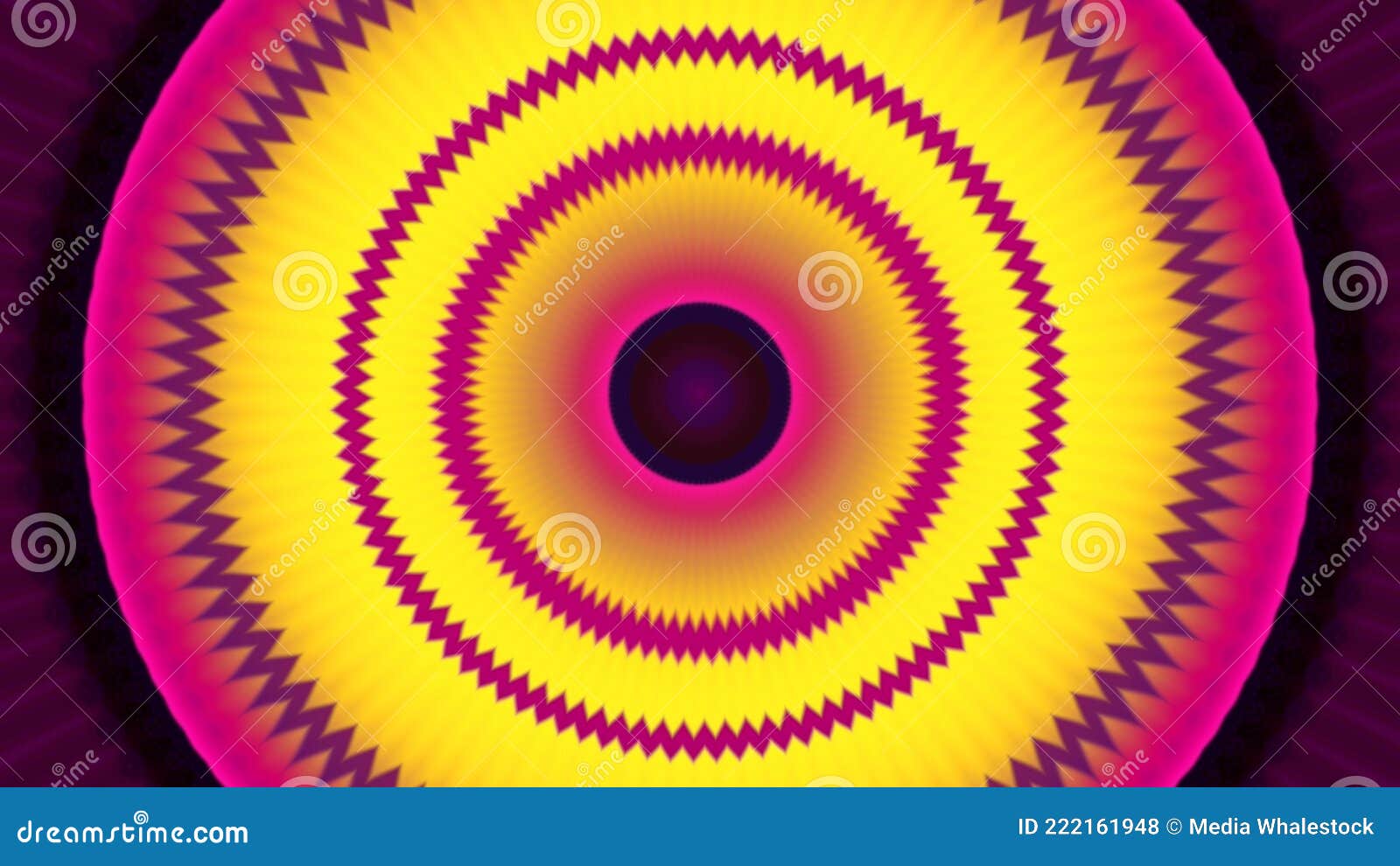 Black, Yellow, and Pink Rings Pulsating Randomly. Media. Visualization ...