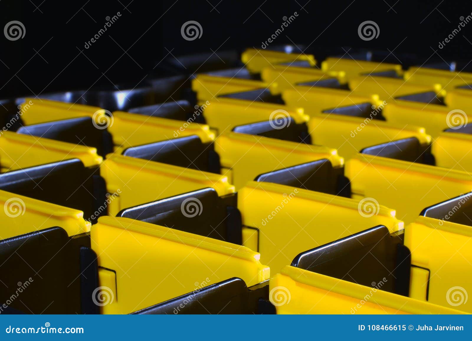 Black and Yellow Plastic Organizer Box Stock Image - Image of ...