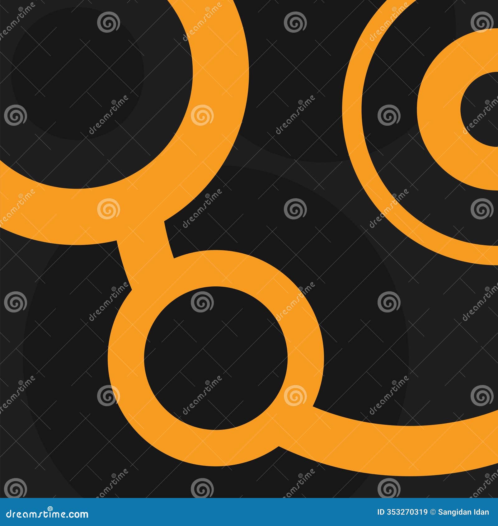 Black and Yellow Round Background Vector Stock Illustration ...