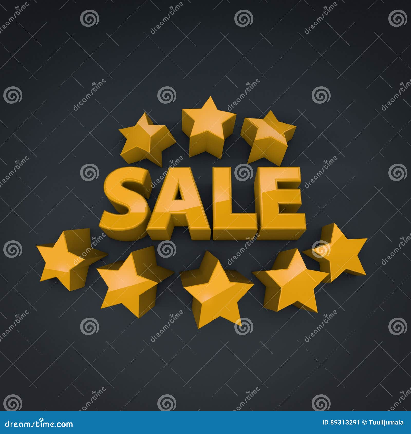 Black and Yellow Sale 3D Stars Banner. Stock Illustration ...