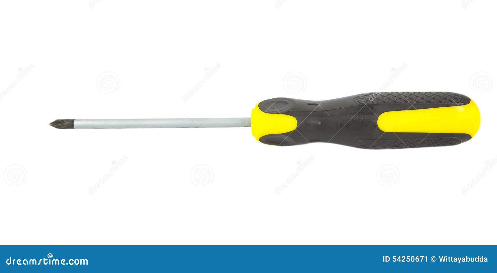 Black and Yellow Screwdriver Stock Image - Image of metallic ...