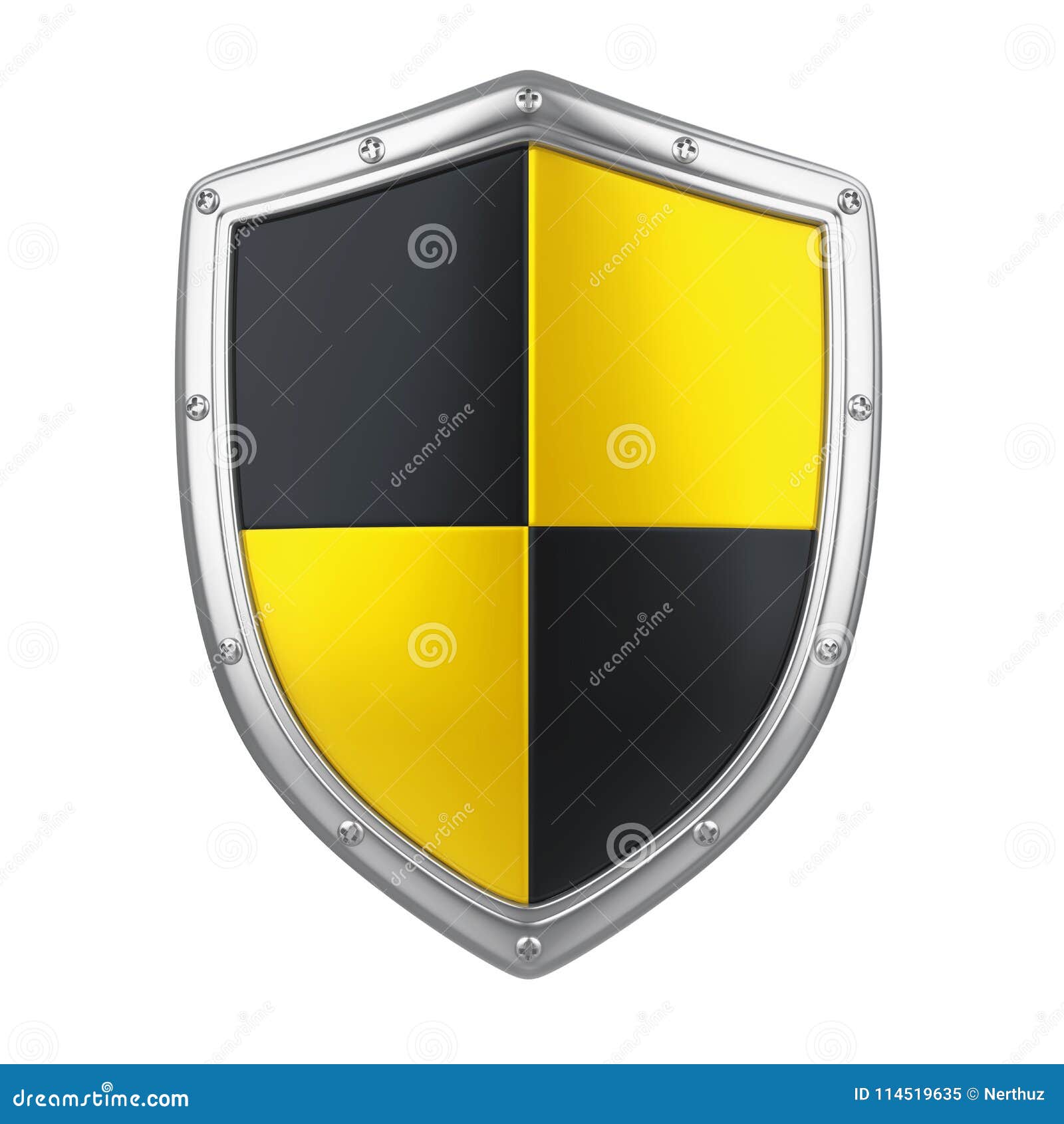 Yellow Shield Displaying A Green Check Mark Icon For Security Approval ...