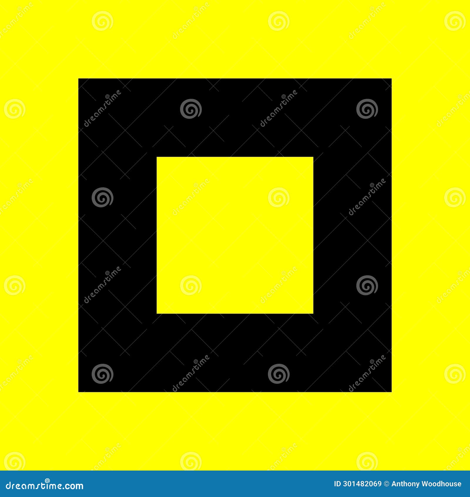 Black and Yellow Vector Graphic Consisting of a Yellow Square within a ...