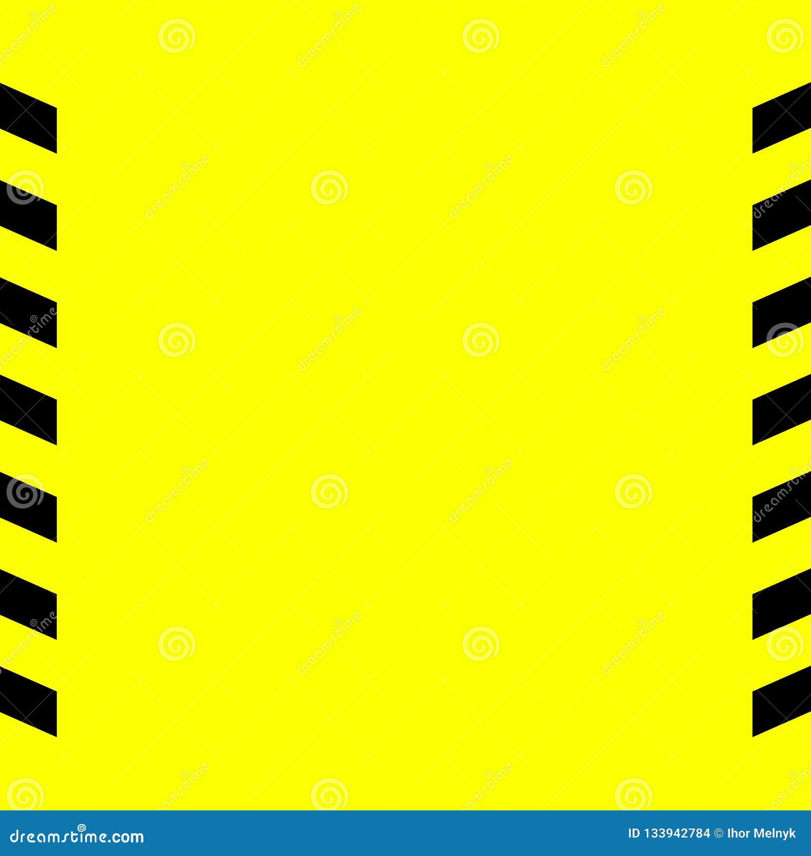 Black and Yellow Warning Line Striped Stock Vector - Illustration of ...