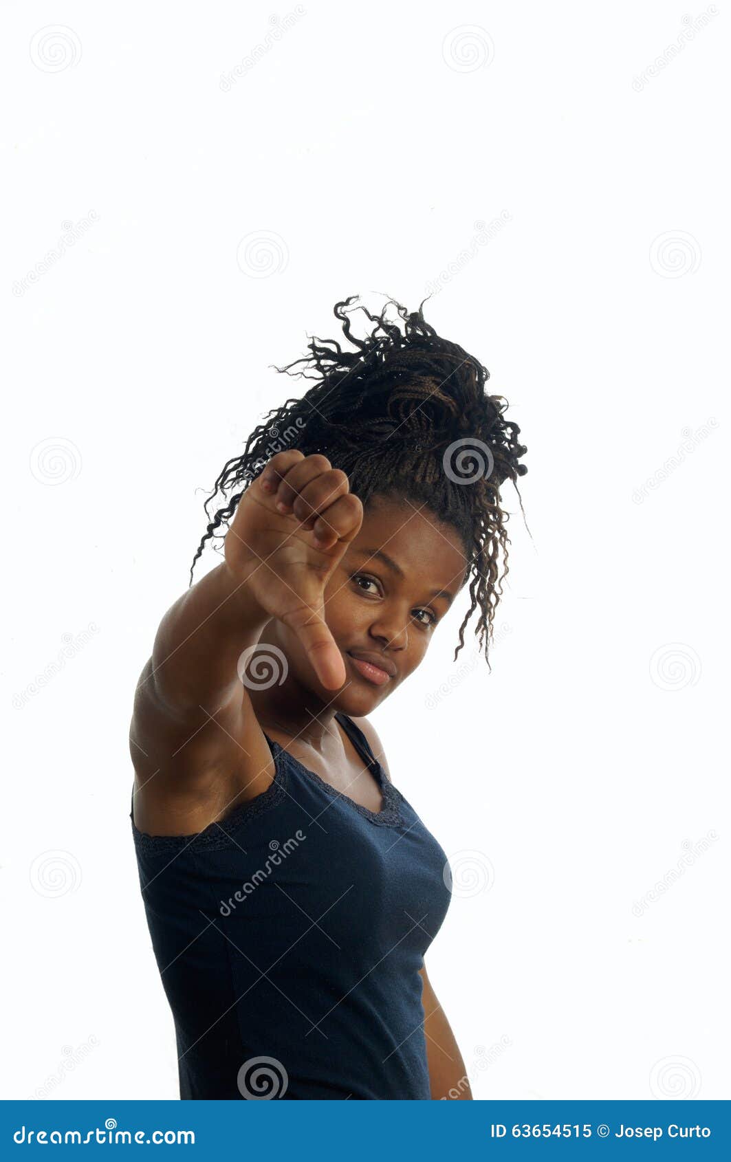 Black Young Woman Gesturing Stock Image - Image of emotion, ethnicity ...