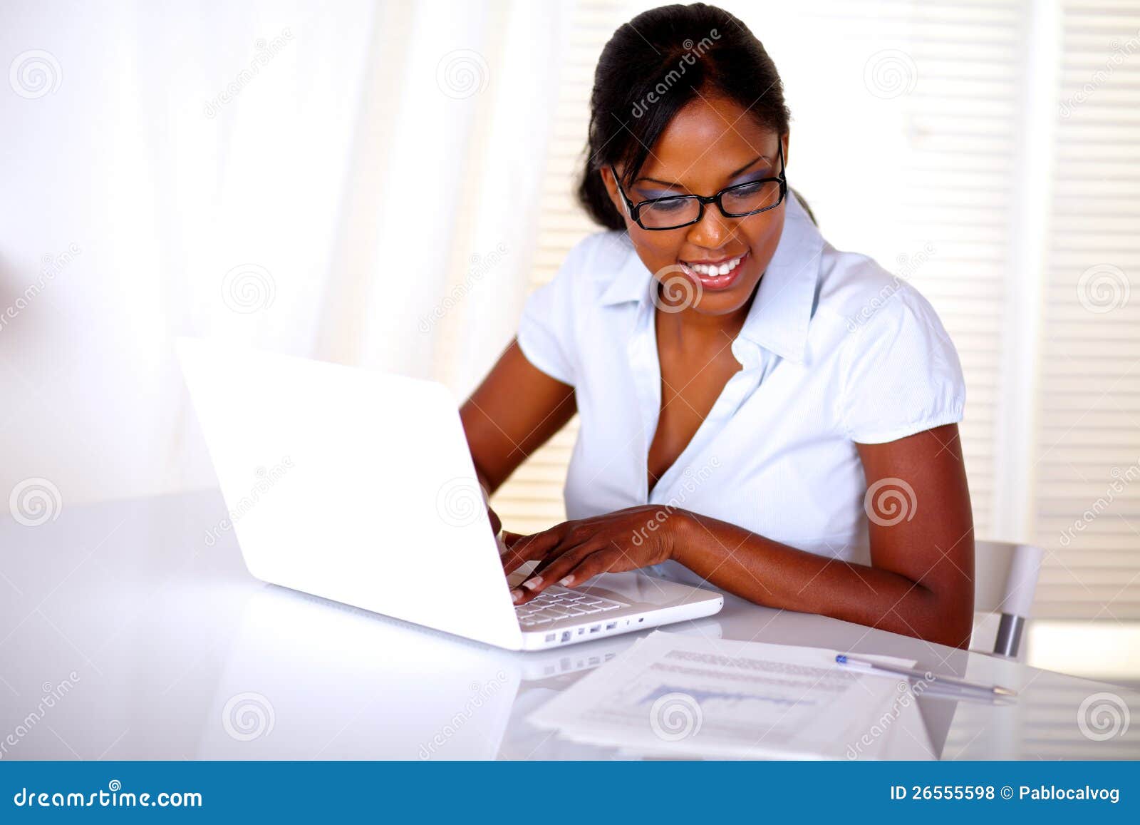 Black young woman studying stock photo. Image of charming - 26555598