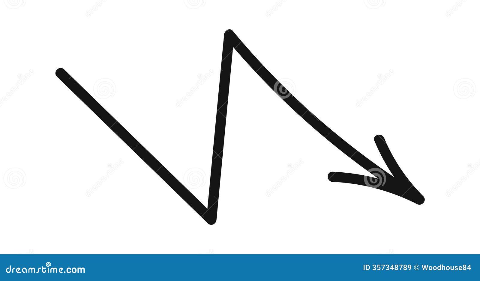 Black Zigzag Linear Arrow Design Cartoon Vector | CartoonDealer.com ...
