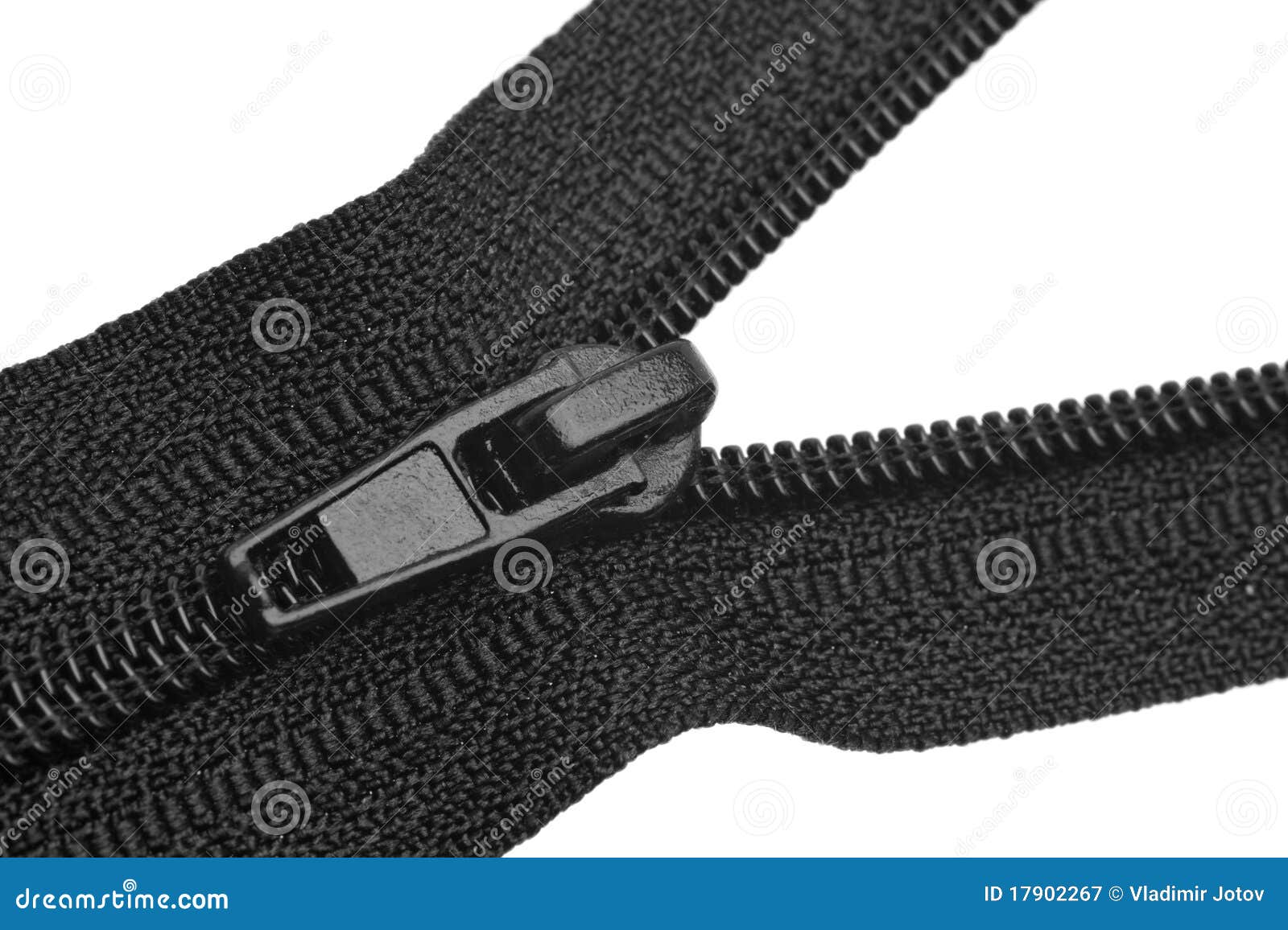 Black zipper closeup stock image. Image of material, close - 17902267