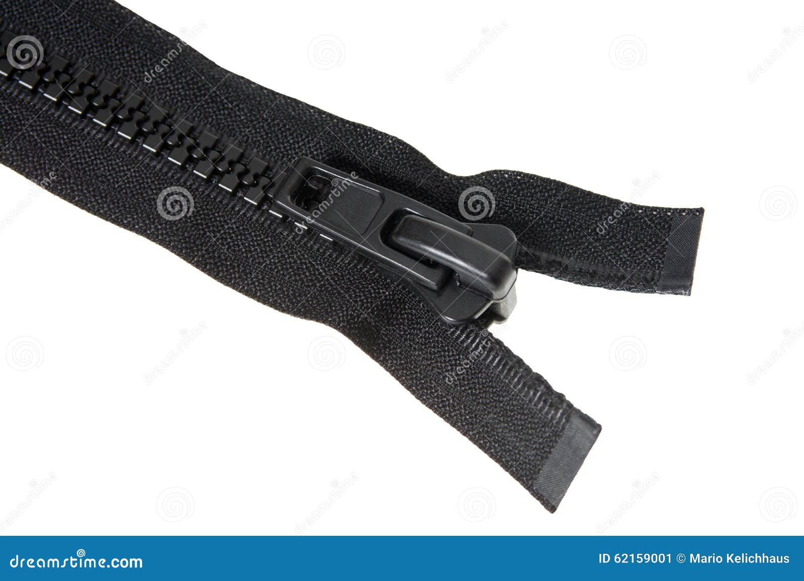 Black zipper stock image. Image of sewing, seal, plastic - 62159001