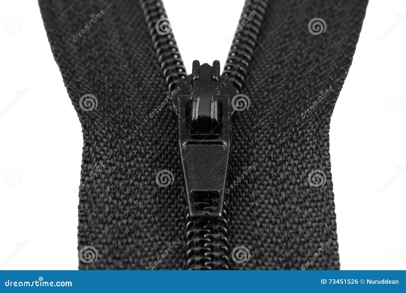 Black Zipper on White Background. Stock Photo - Image of lock, concept ...