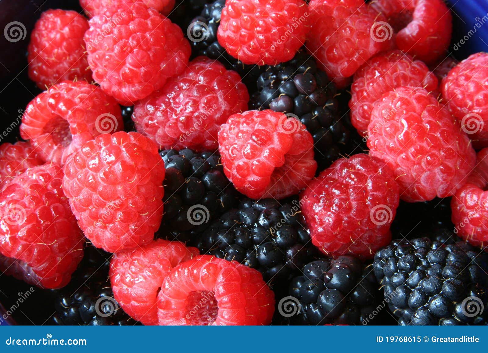 Blackberries and Raspberries Stock Image - Image of blackberries ...