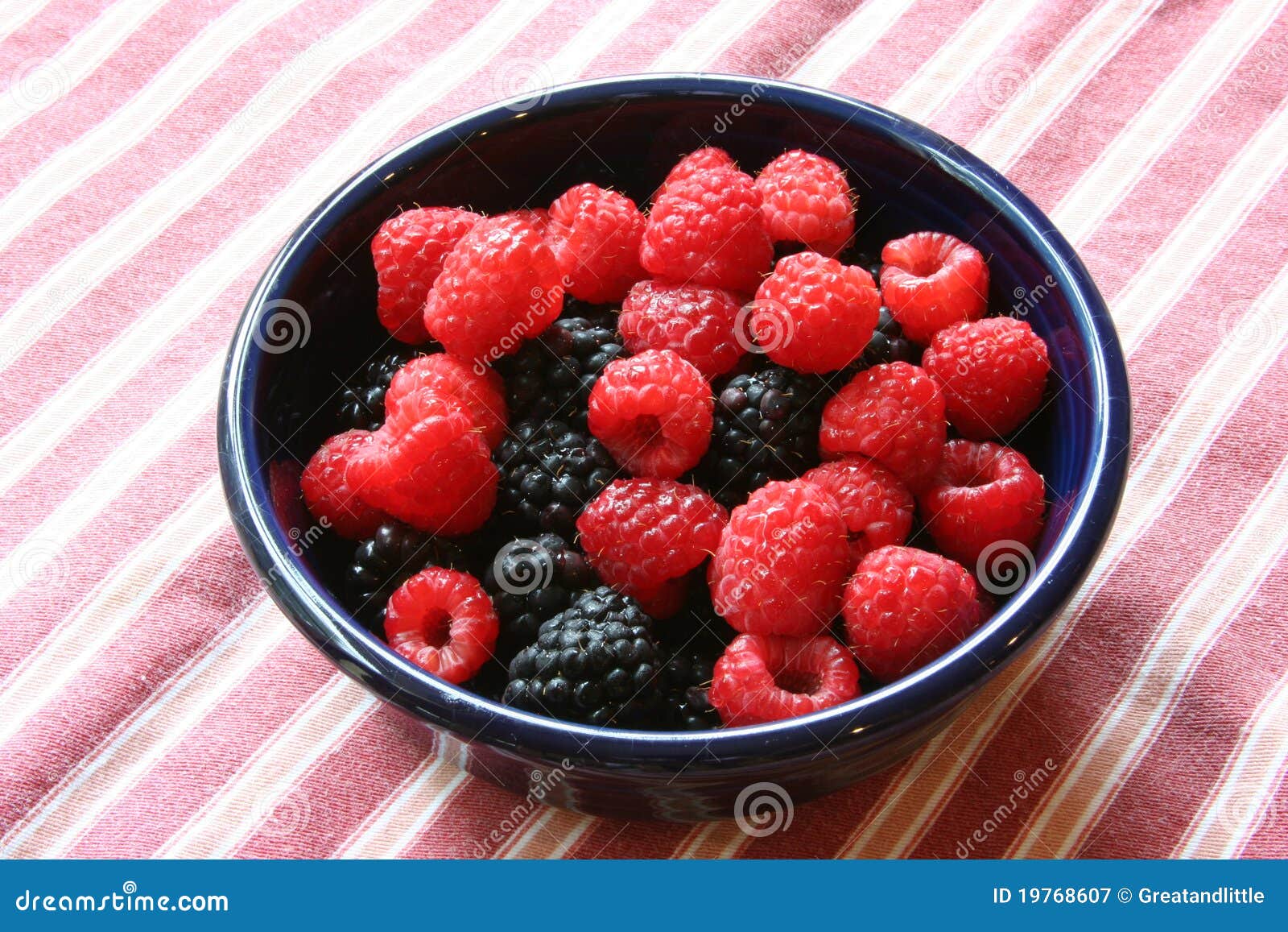 Blackberries and Raspberries in a Bowl Stock Image - Image of healthy ...