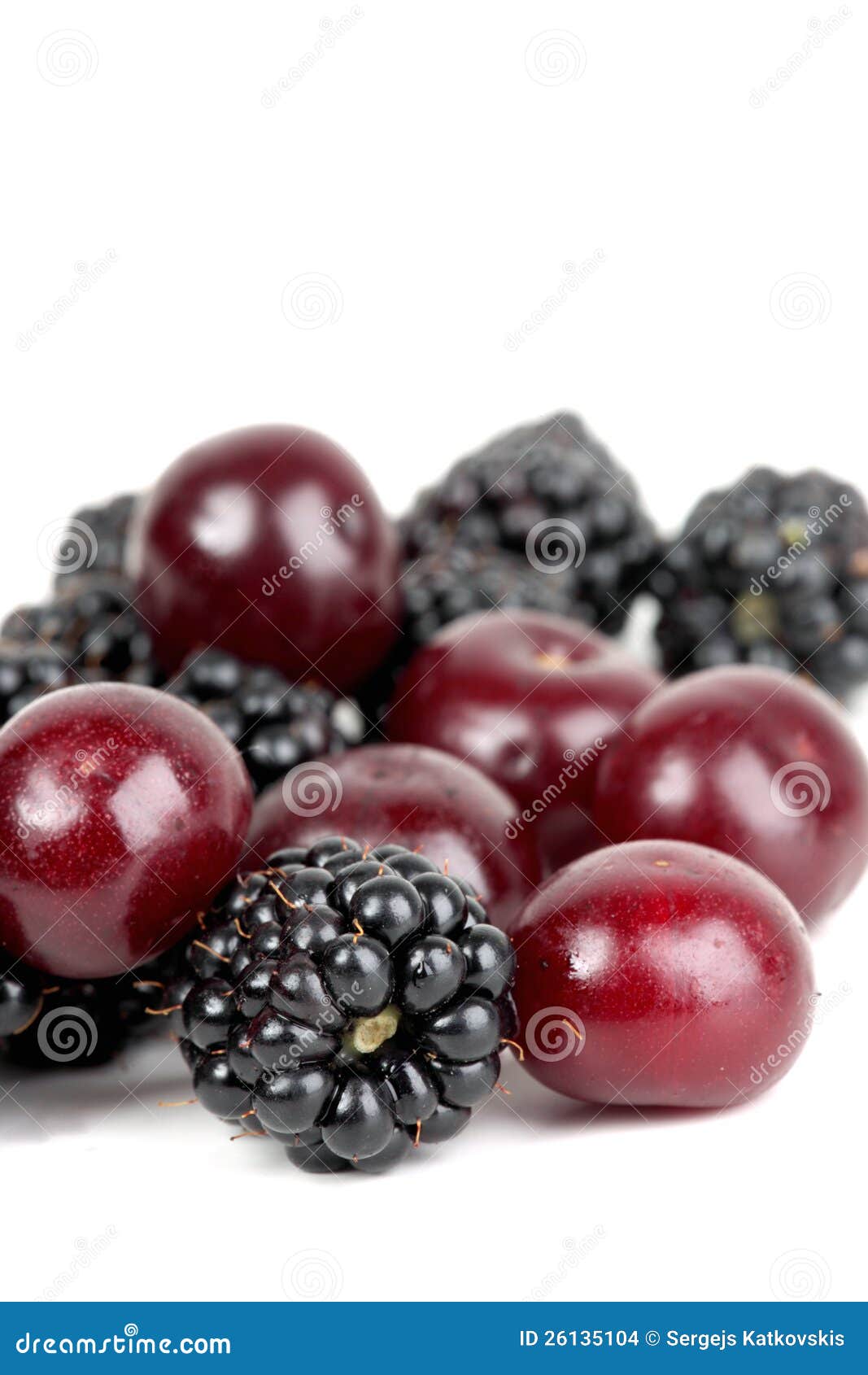Blackberry and cherry stock photo. Image of freshness - 26135104