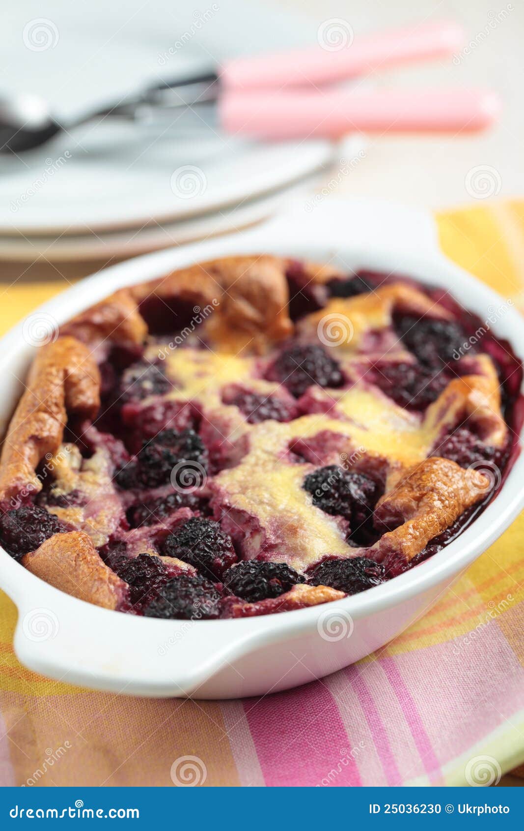 Blackberry clafoutis stock photo. Image of baked, french - 25036230