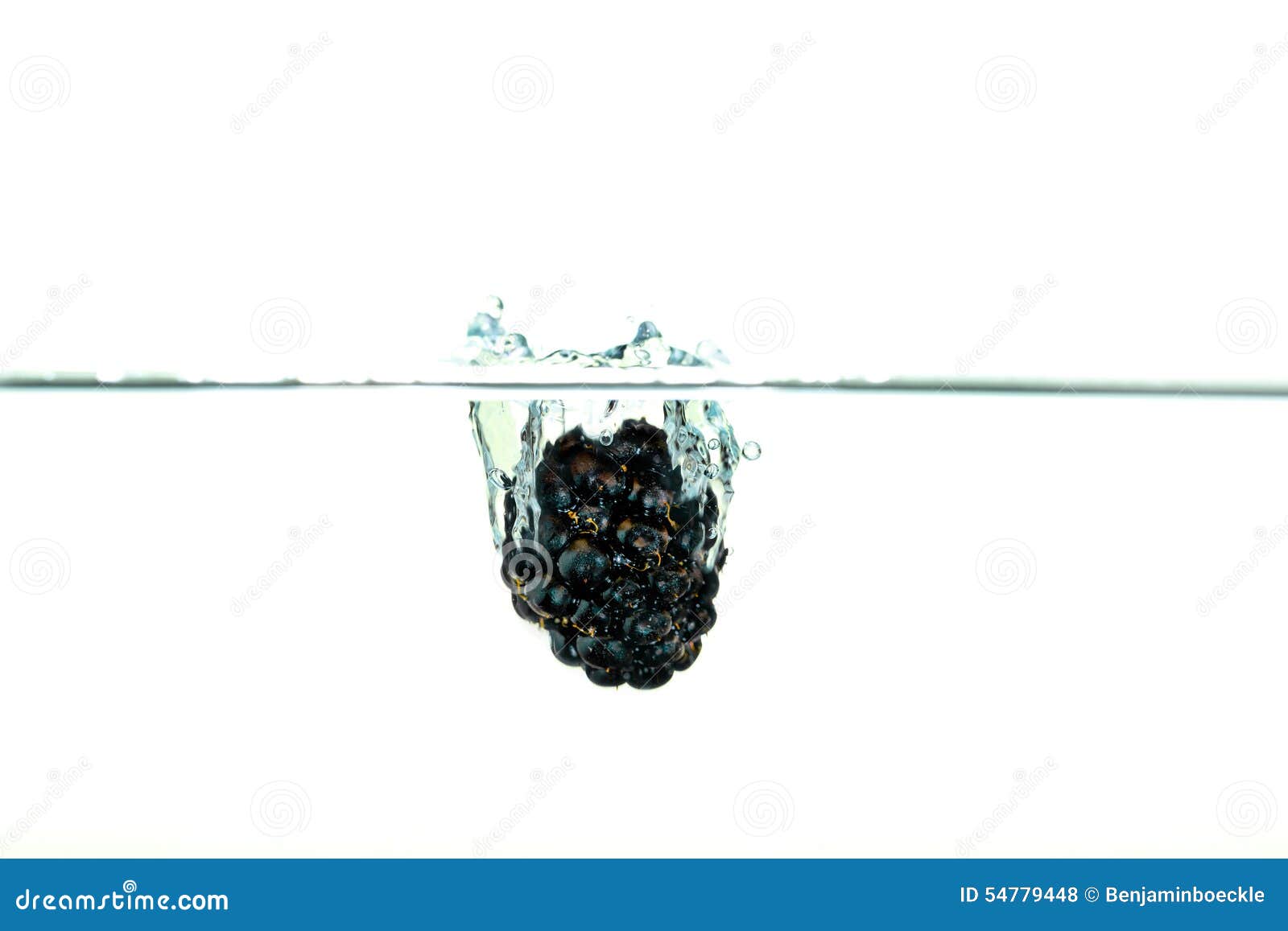 Blackberry Falling into Water with a Splash Stock Photo - Image of ...