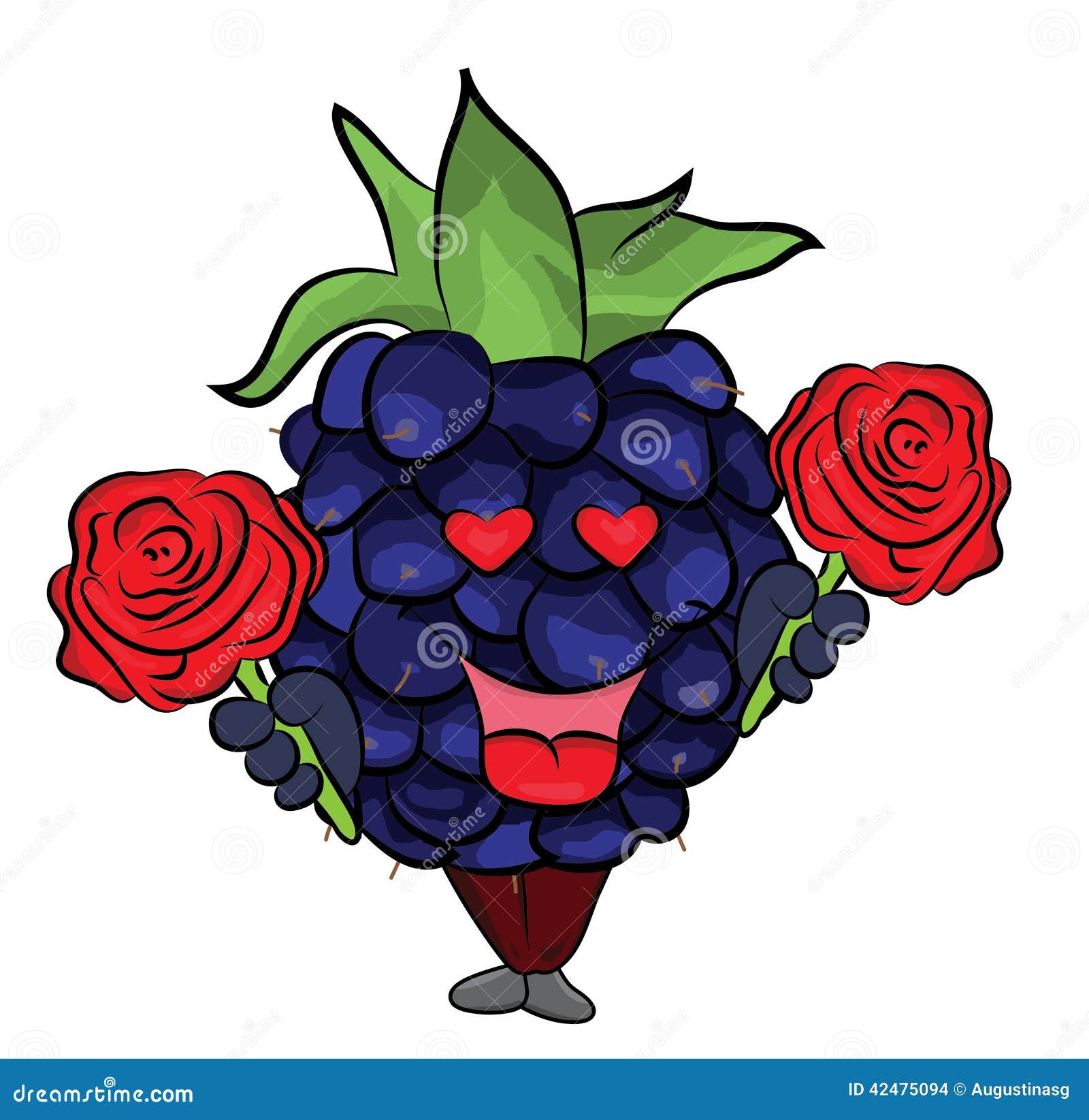 Blackberry Fruit Cartoon Illustration Stock Illustration - Illustration ...