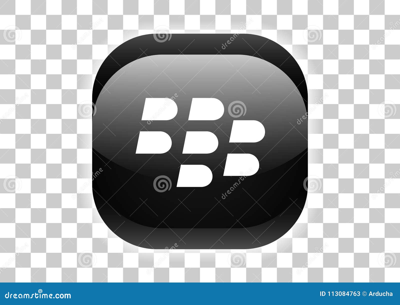 Blackberry Messenger Button Editorial Stock Photo - Illustration of ...