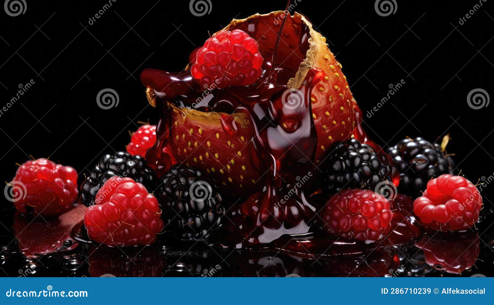 Blackberry and Mulberry Fruit Stock Illustration - Illustration of ...
