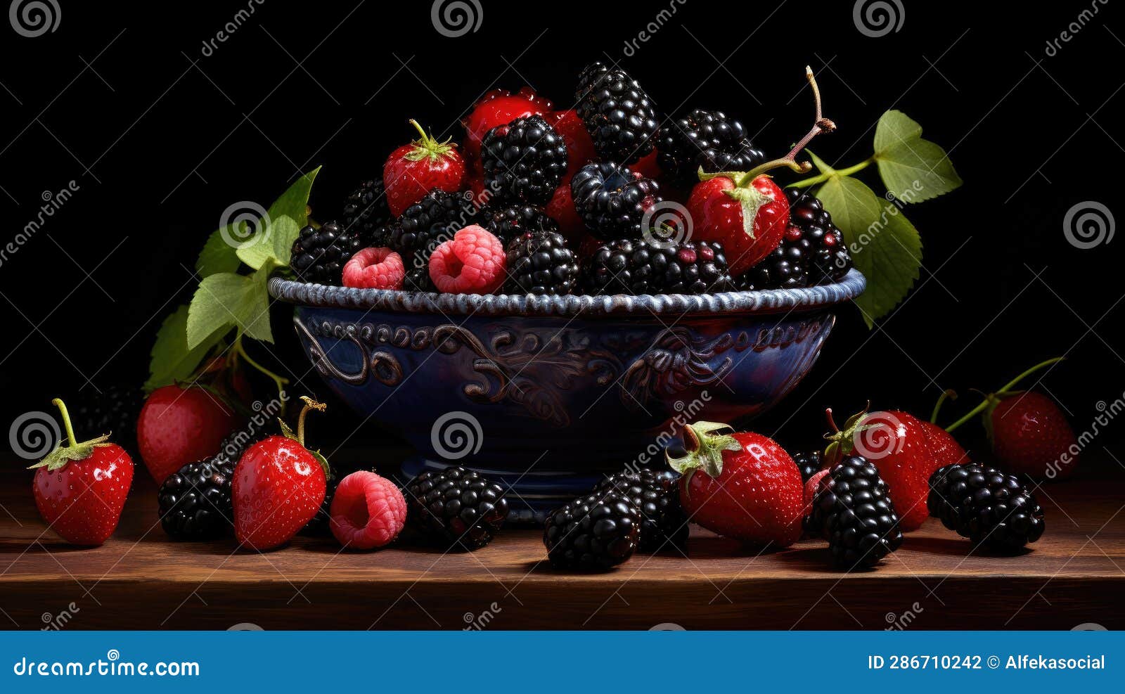 Blackberry and Mulberry Fruit Wellness Stock Illustration ...