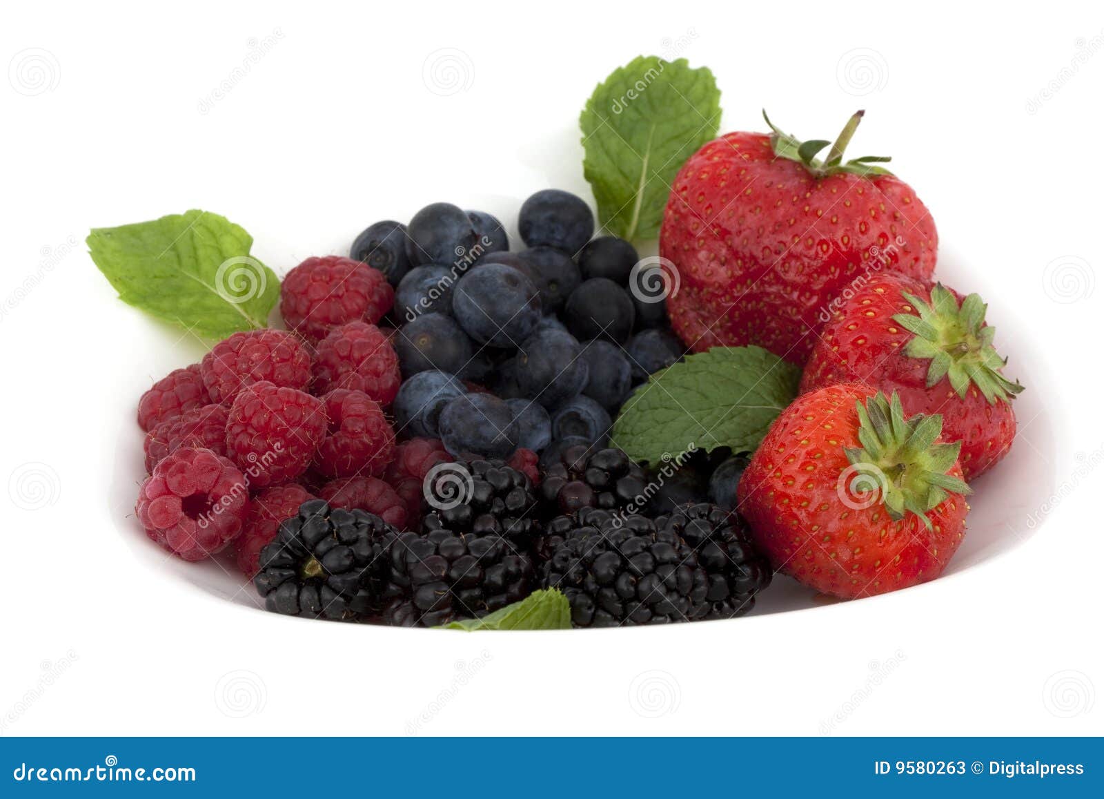 Blackberry Raspberry Strawberry Blueberry Fruit Mix Royalty-Free Stock ...