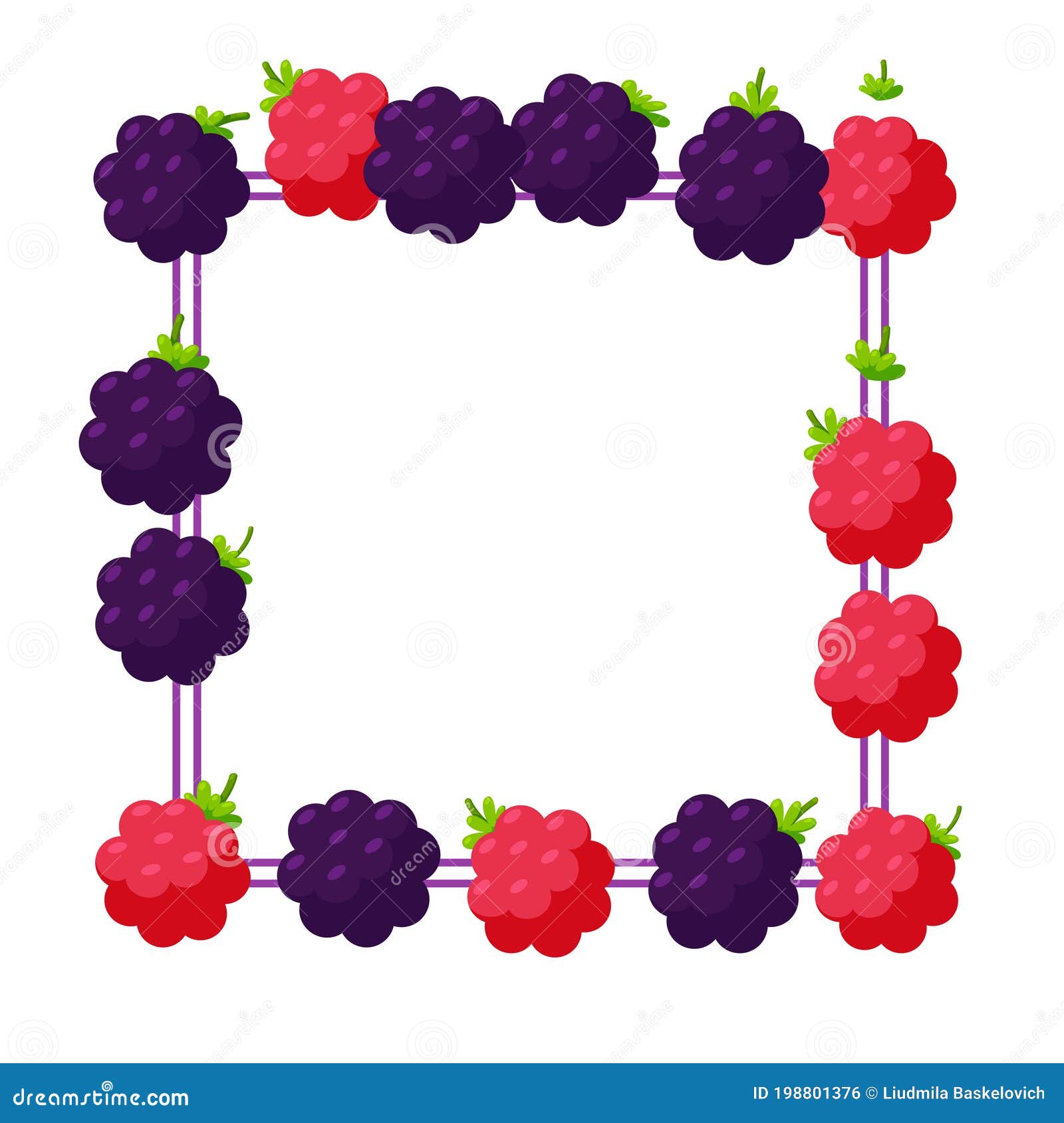 Raspberry Border Stock Photo | CartoonDealer.com #14587080