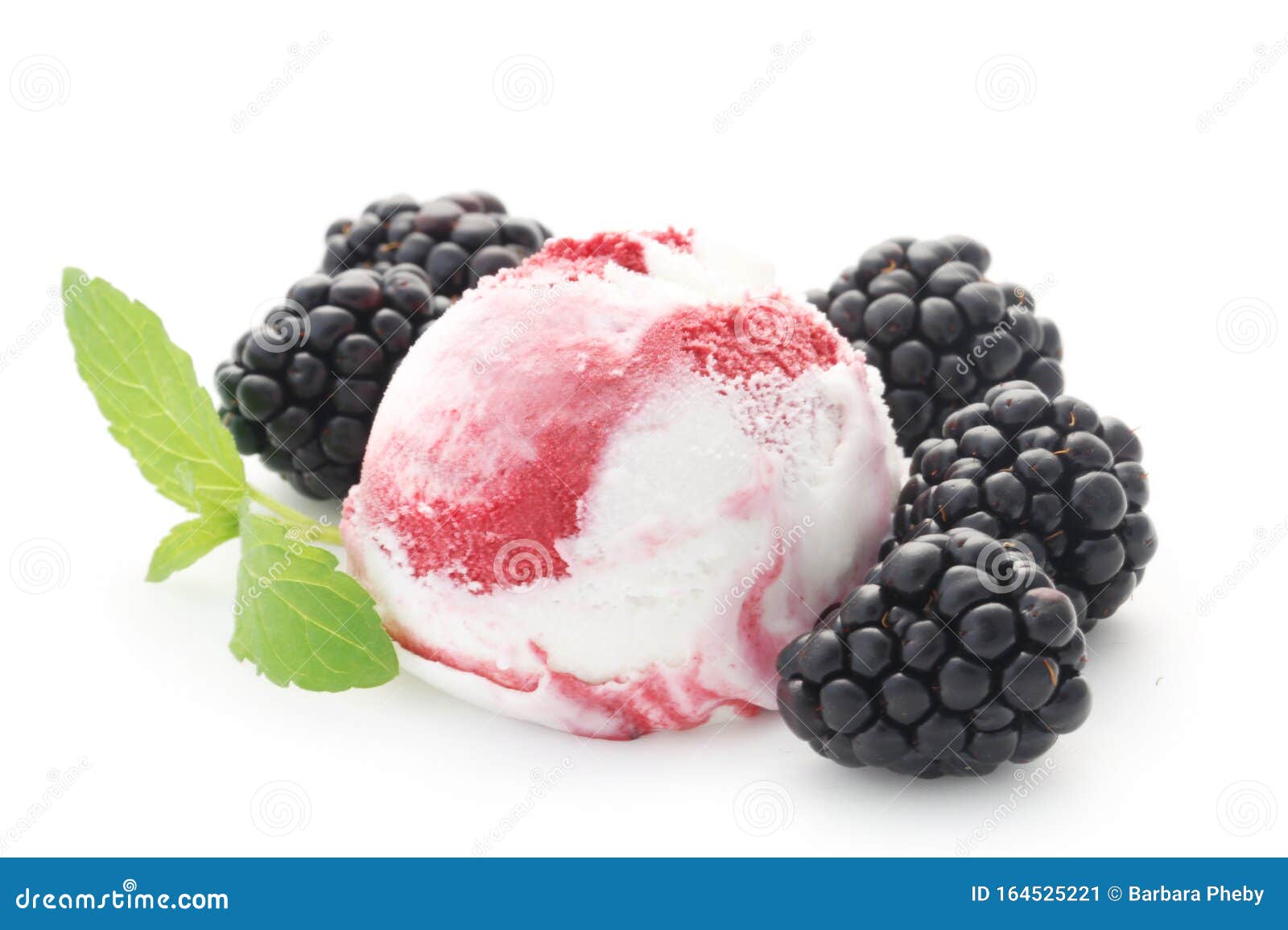 Blackberry Ripple Ice Cream Stock Image - Image of berry, berries ...