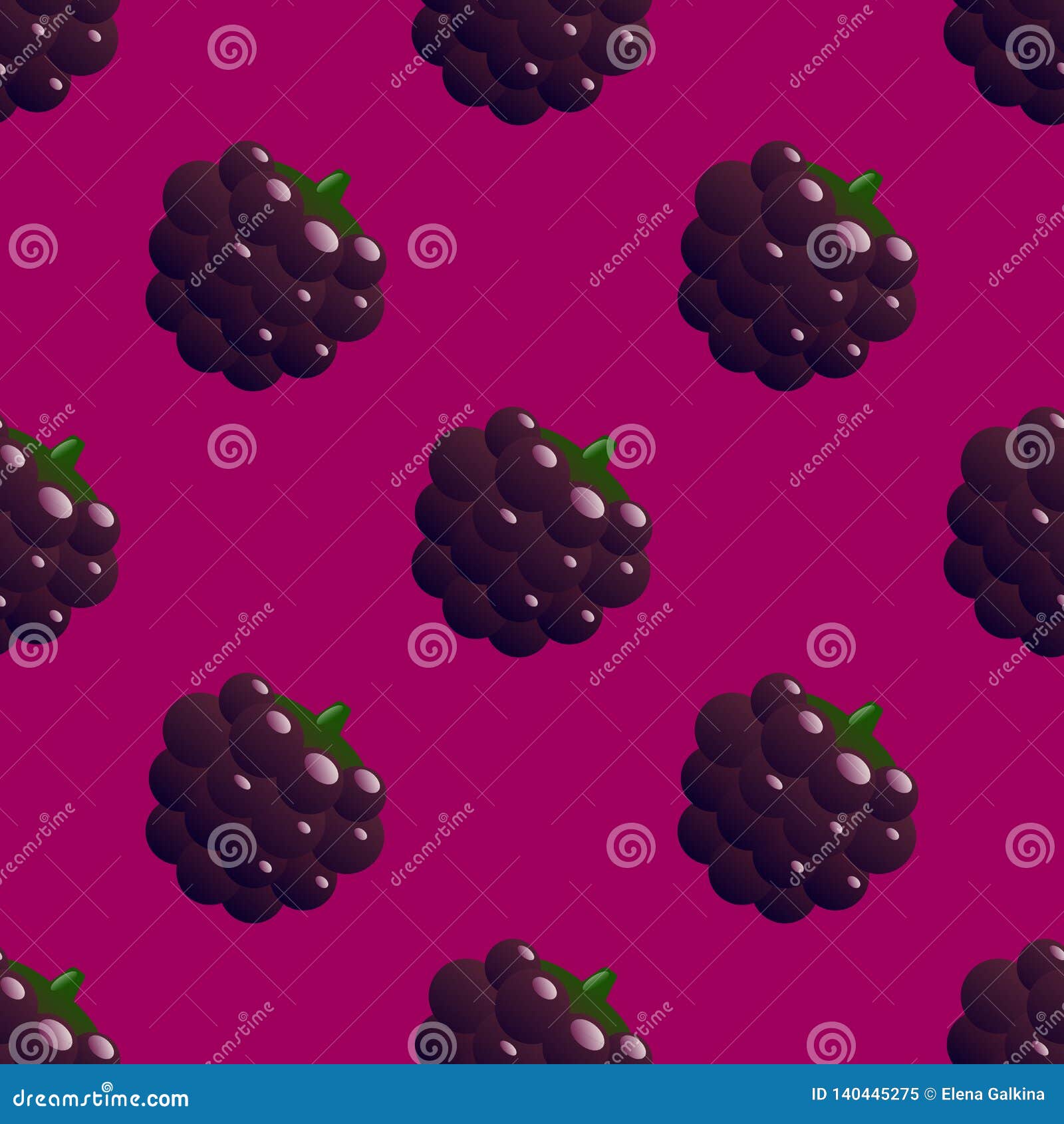 Blackberry Seamless Pattern Stock Vector - Illustration of agriculture ...