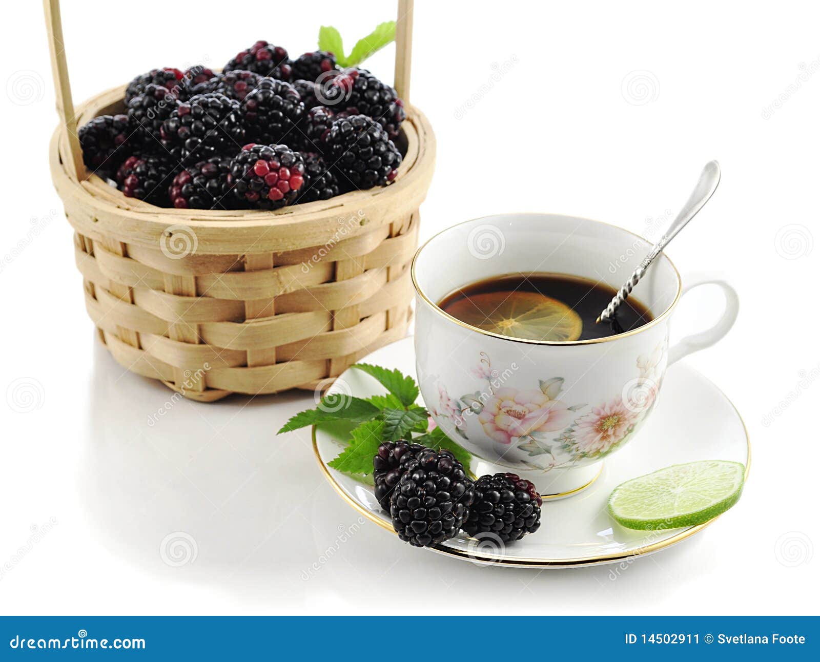 Blackberry and tea stock image. Image of fruit, nature - 14502911