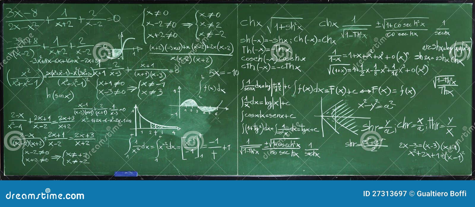 Blackboard stock image. Image of chalkboard, math, white - 27313697