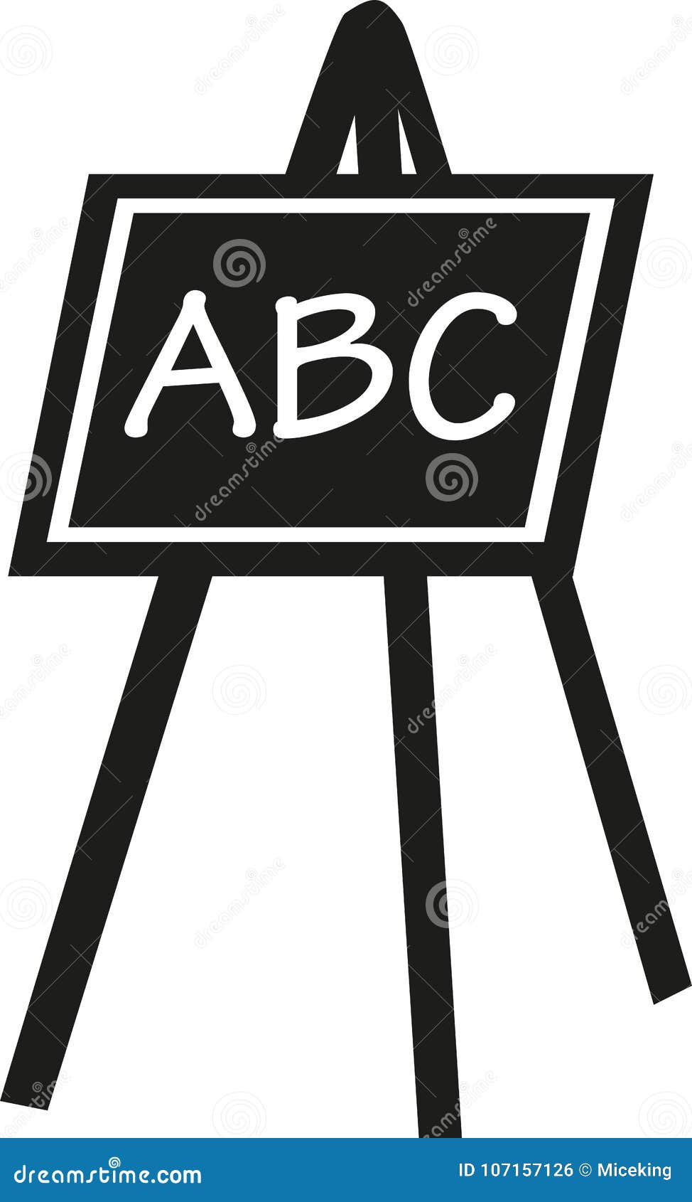 Blackboard with ABC Letters Stock Vector - Illustration of classroom ...