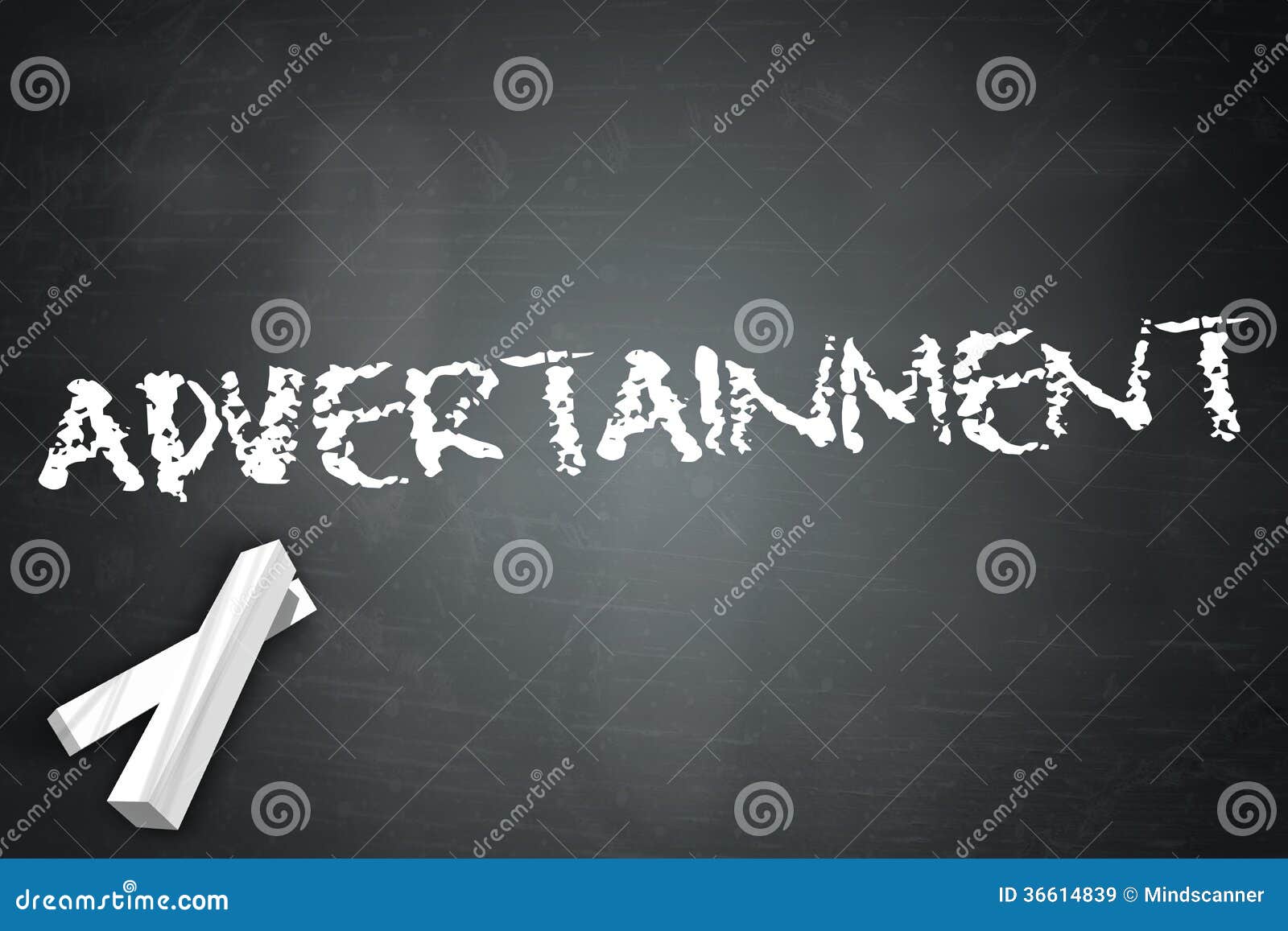 Blackboard Advertainment stock illustration. Illustration of crayon ...