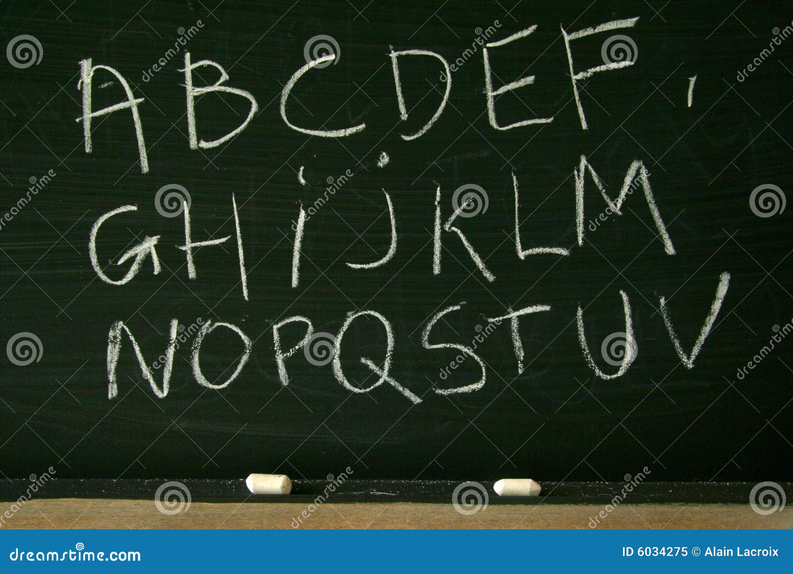 Blackboard alphabet stock image. Image of blackboard, basic - 6034275