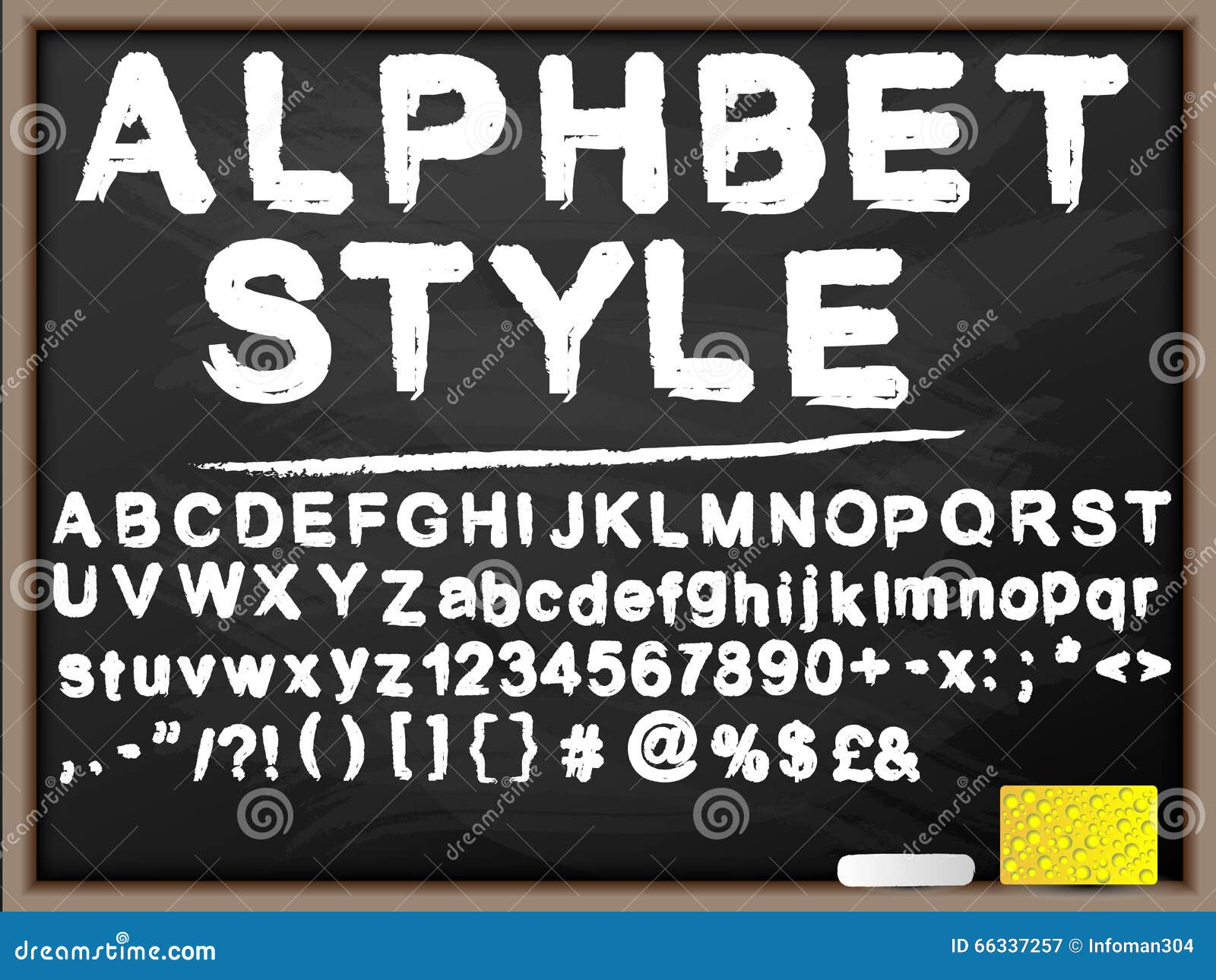 Blackboard Alphabet Vector Illustration | CartoonDealer.com #23454452