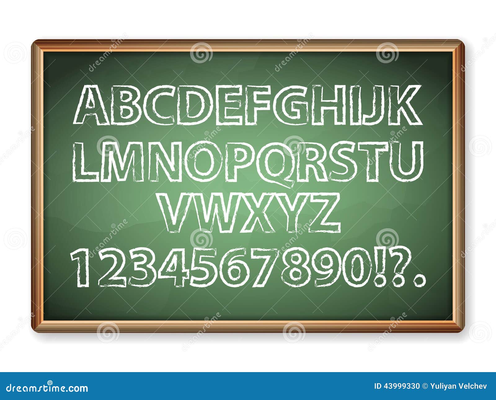 Blackboard Alphabet Vector Illustration | CartoonDealer.com #23454452